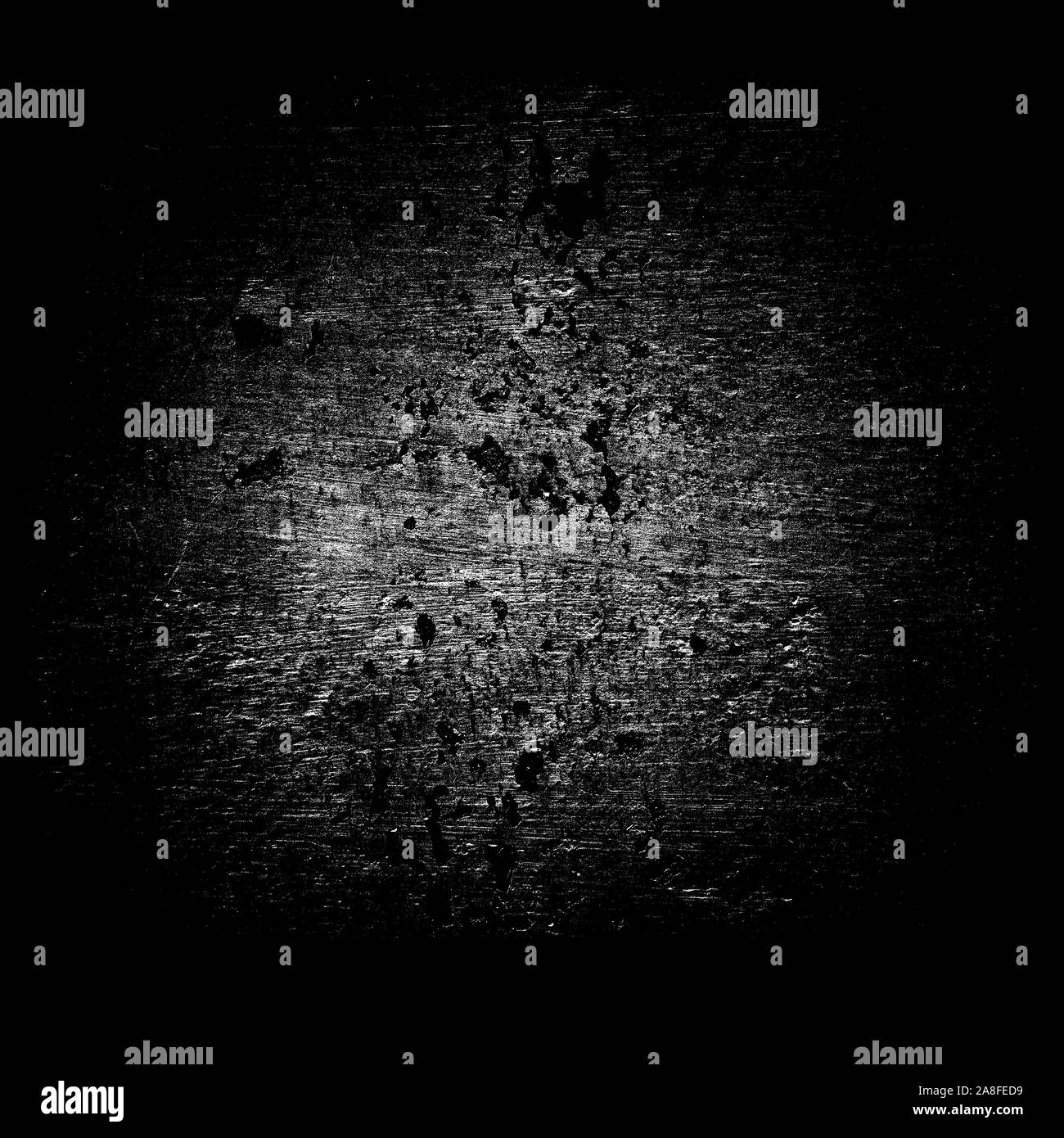 Abstract gray round dust stain on black background. Grunge texture with ...