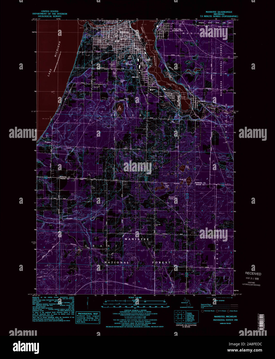 Map of manistee hi-res stock photography and images - Alamy