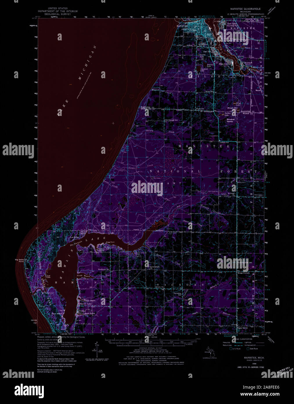 Map of manistee hi-res stock photography and images - Alamy