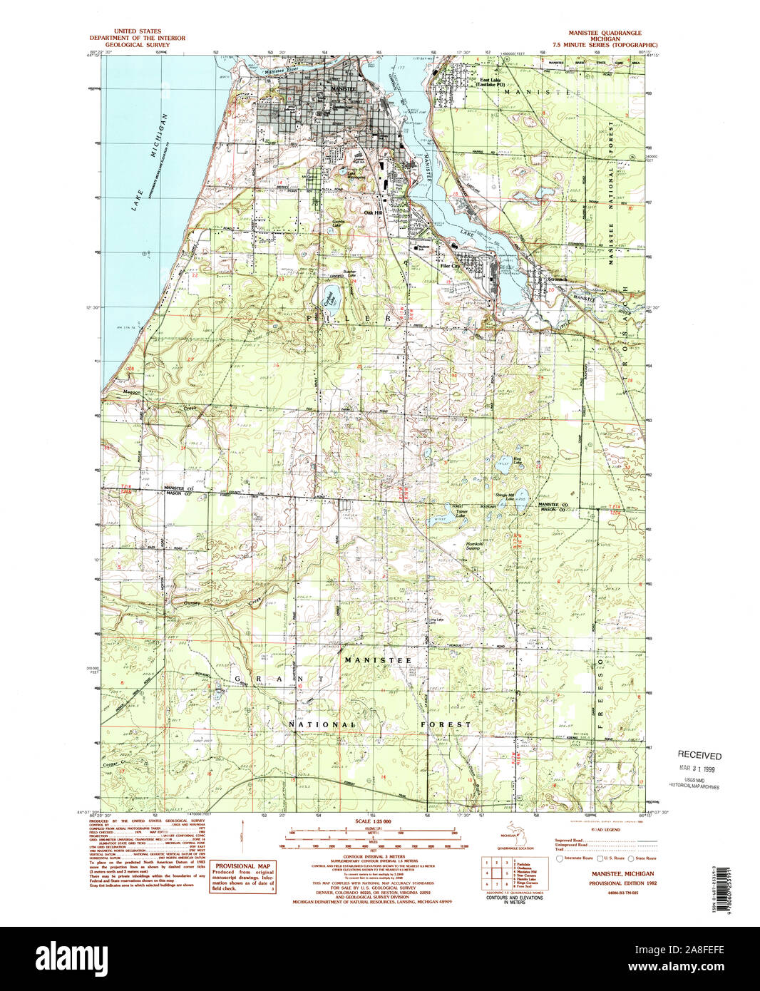 Map of manistee hi-res stock photography and images - Alamy