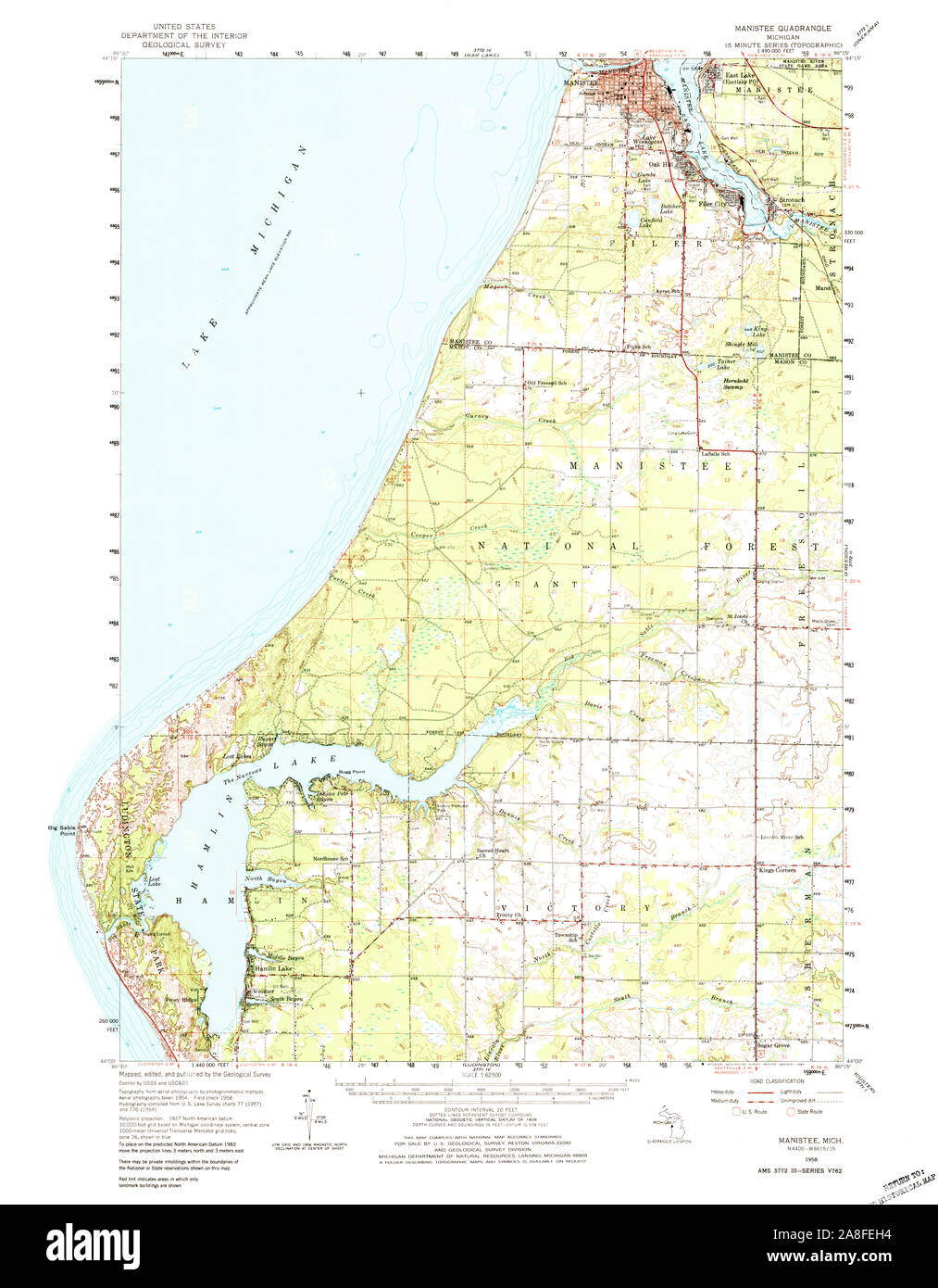 Map of manistee hi-res stock photography and images - Alamy