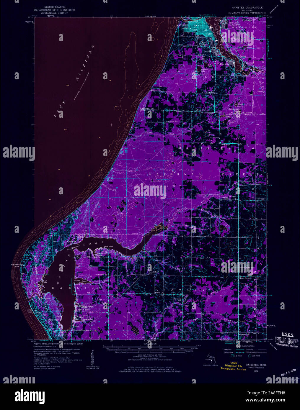 Map of manistee hi-res stock photography and images - Alamy