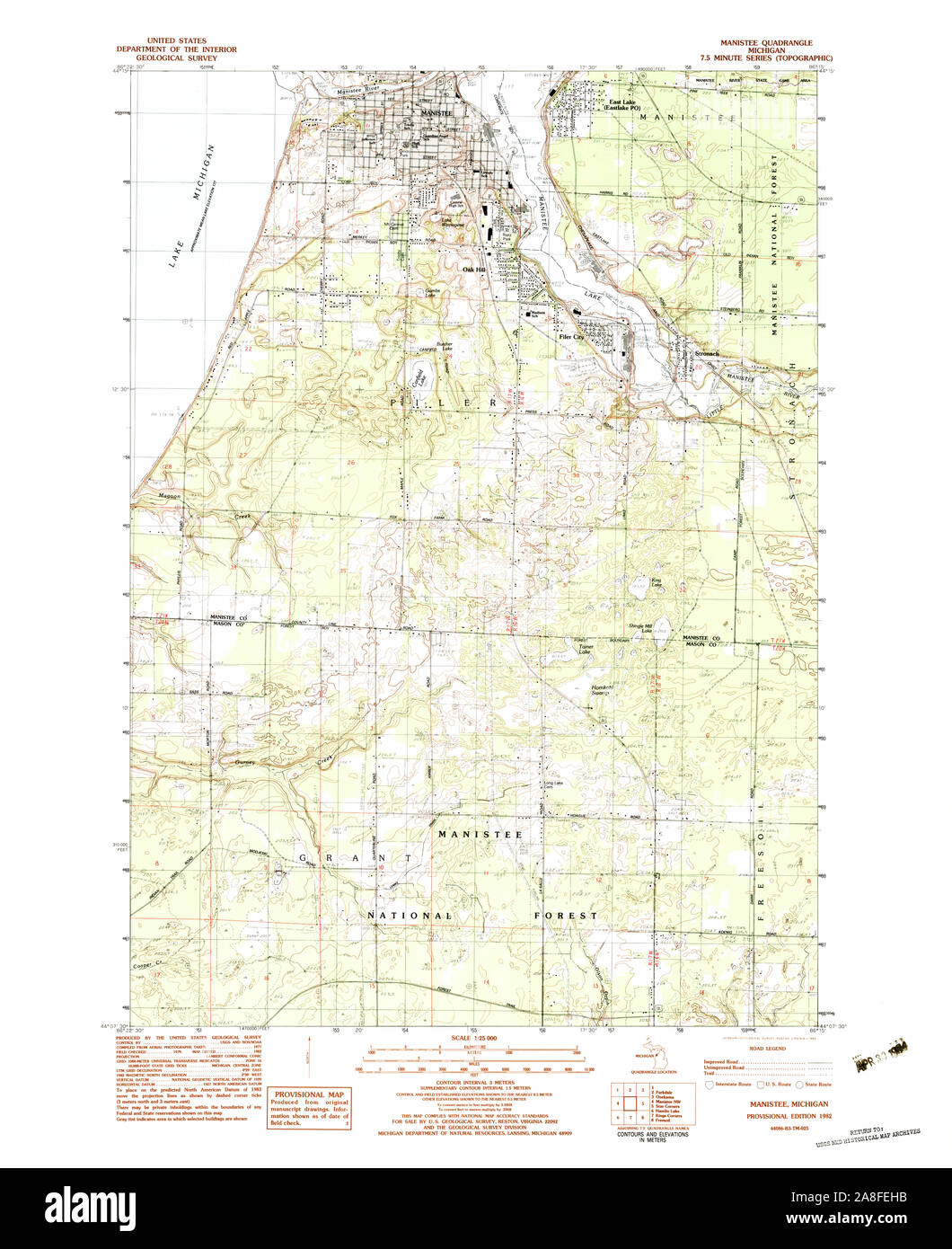 Map of manistee hi-res stock photography and images - Alamy