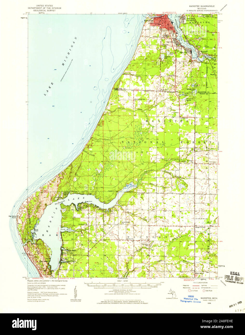 Map of manistee hi-res stock photography and images - Alamy