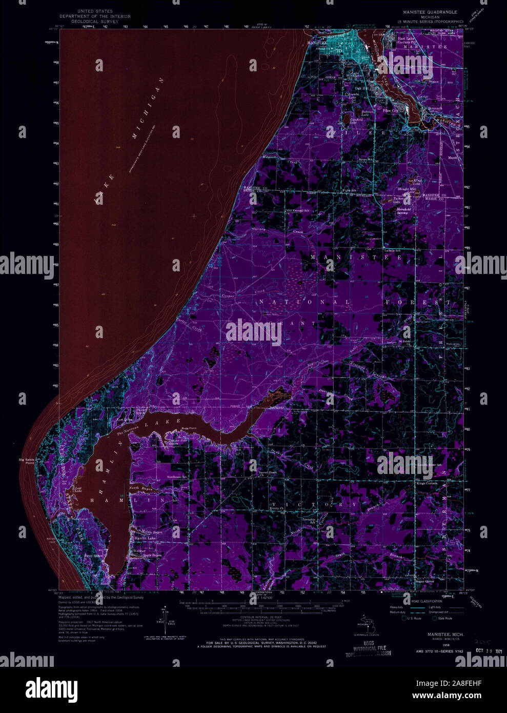 Map of manistee hi-res stock photography and images - Alamy