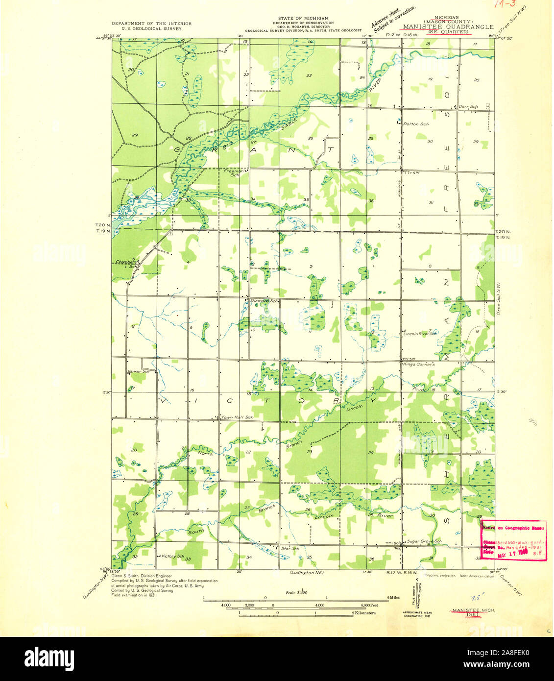 Map of manistee hi-res stock photography and images - Alamy