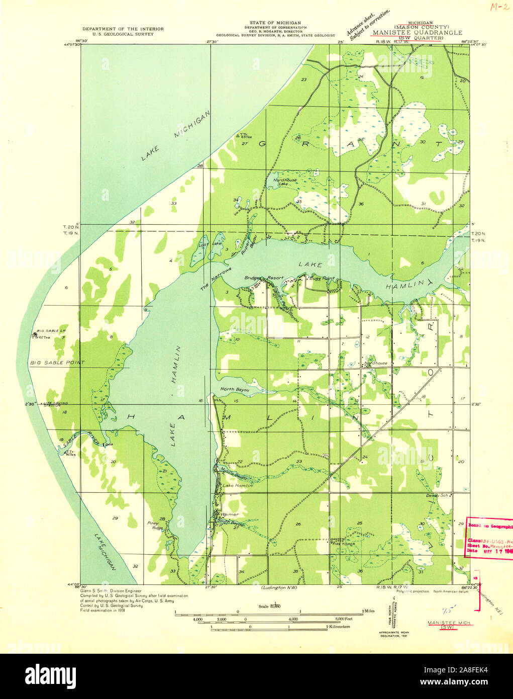 Map of manistee hi-res stock photography and images - Alamy
