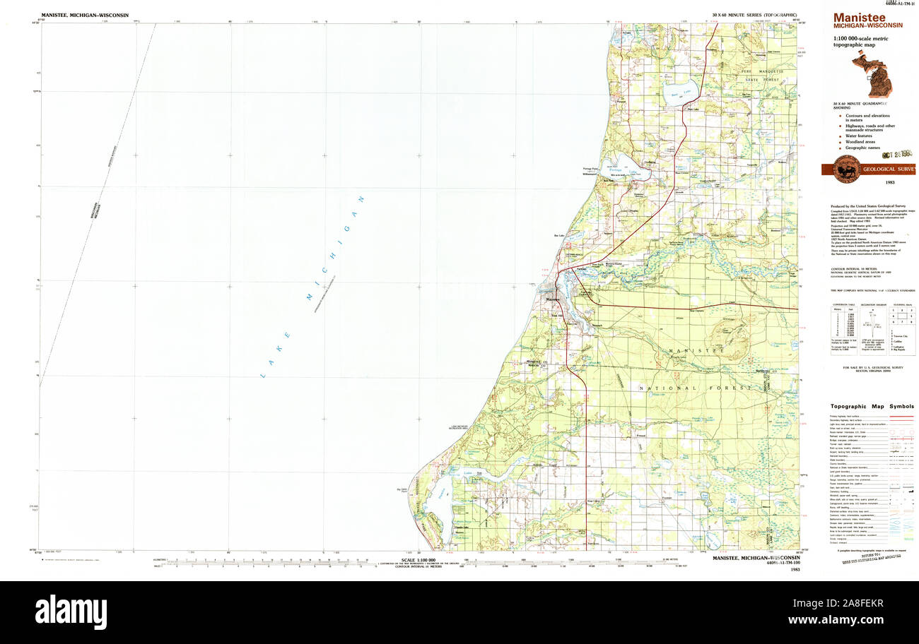 Map of manistee hi-res stock photography and images - Alamy