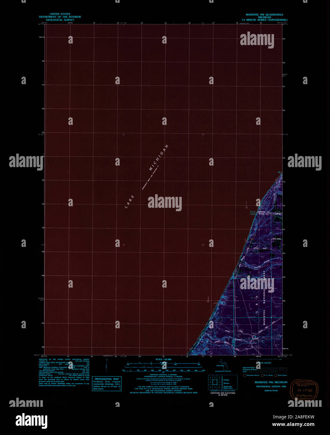 Map of manistee hi-res stock photography and images - Alamy