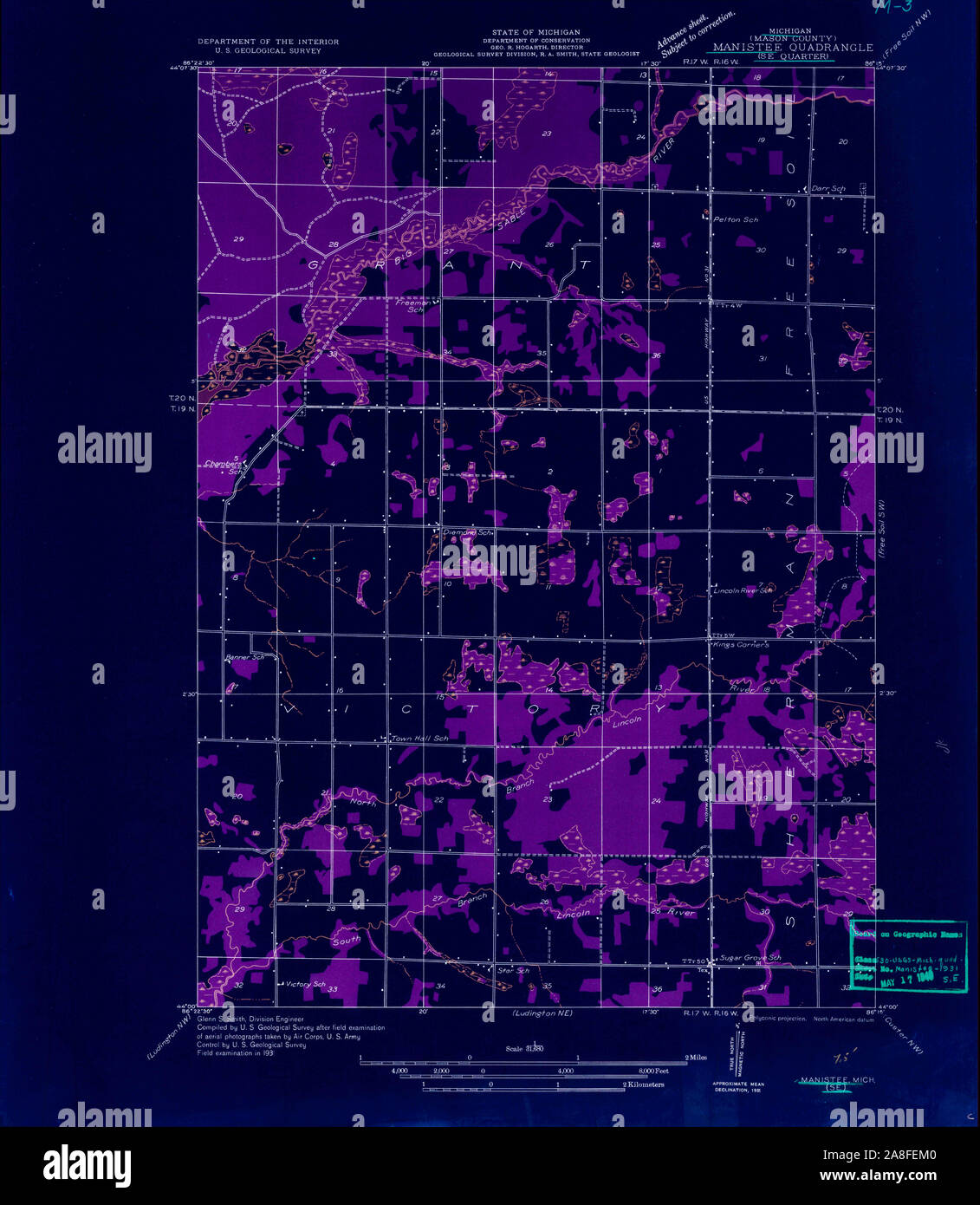 Map of manistee hi-res stock photography and images - Alamy