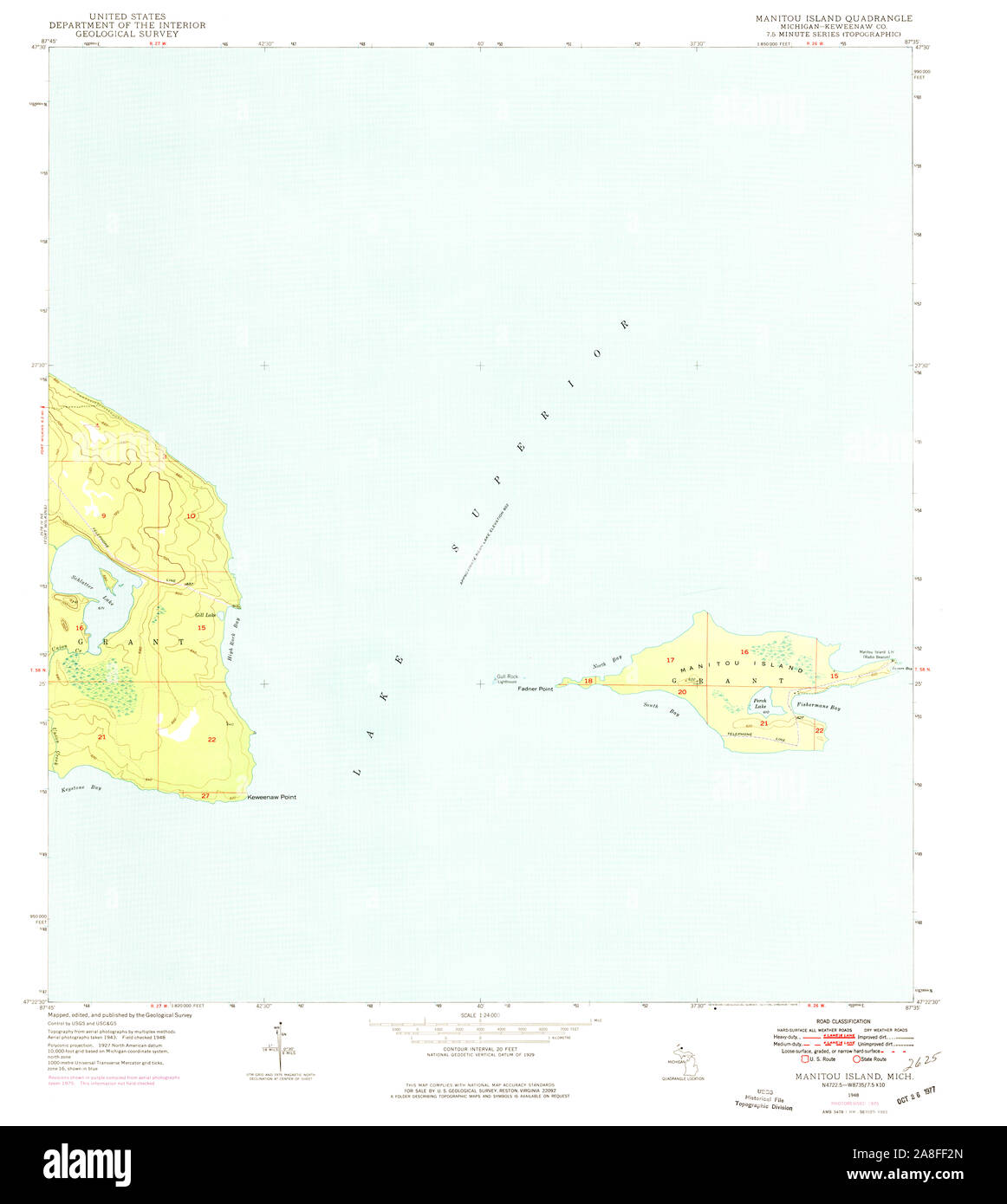 Map of manitou Cut Out Stock Images & Pictures - Alamy