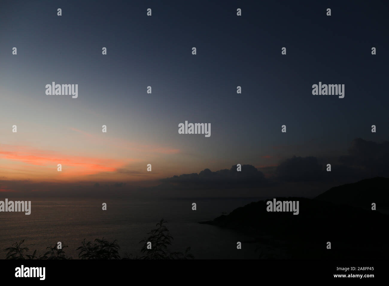 Evening sea landscape and sunset sky Stock Photo - Alamy