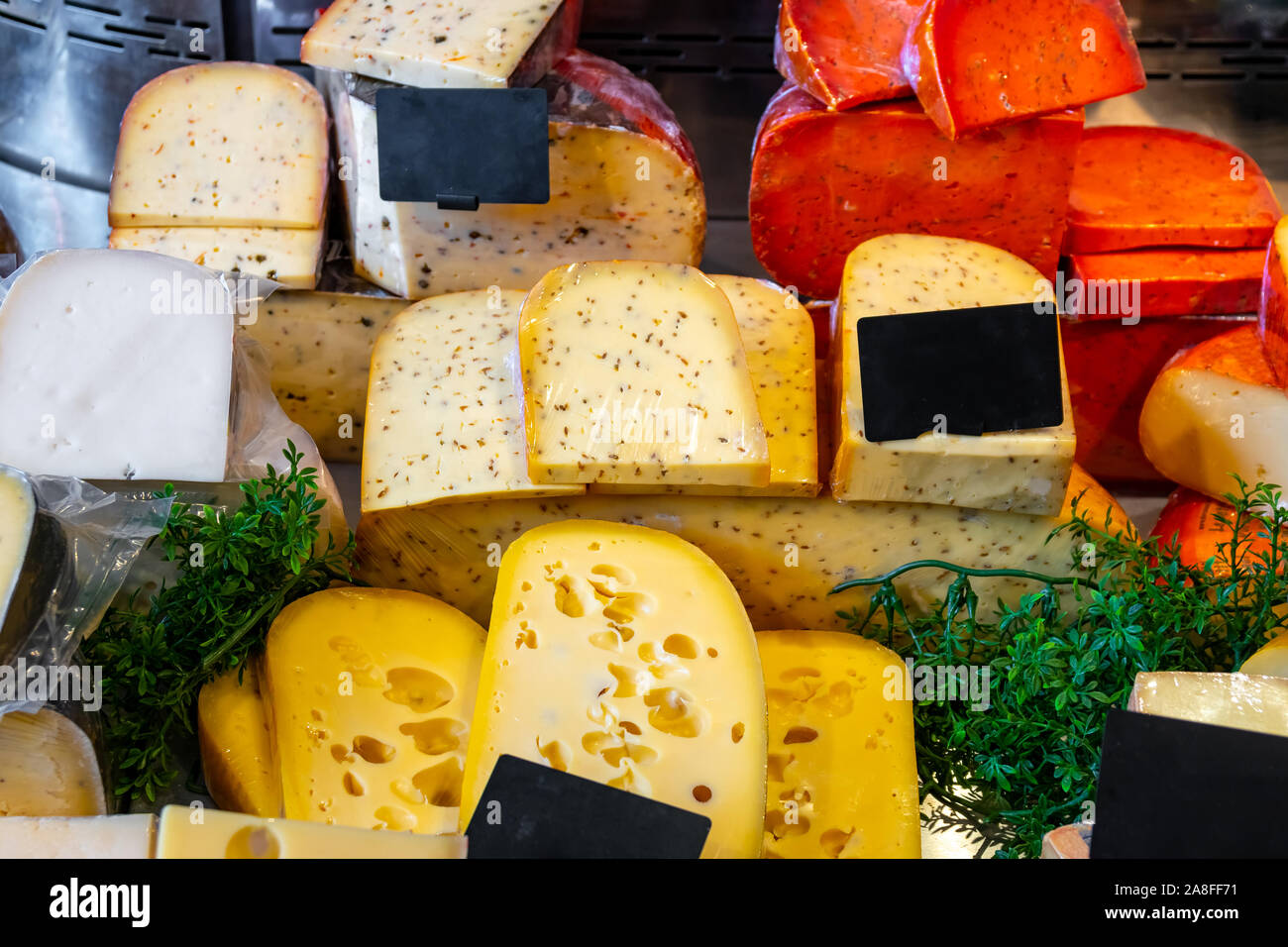 Various cheeses in shop hi-res stock photography and images - Alamy