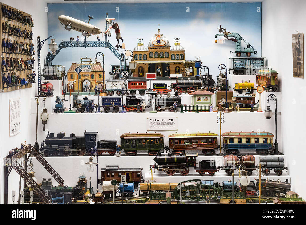 MUNICH, GERMANY - NOVEMBER 23, 2018 : Collection of toys in the Toy ...