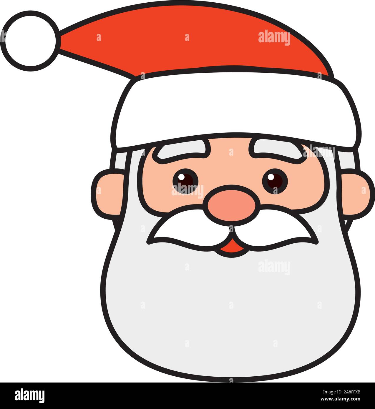 Santa head Stock Vector Images - Alamy