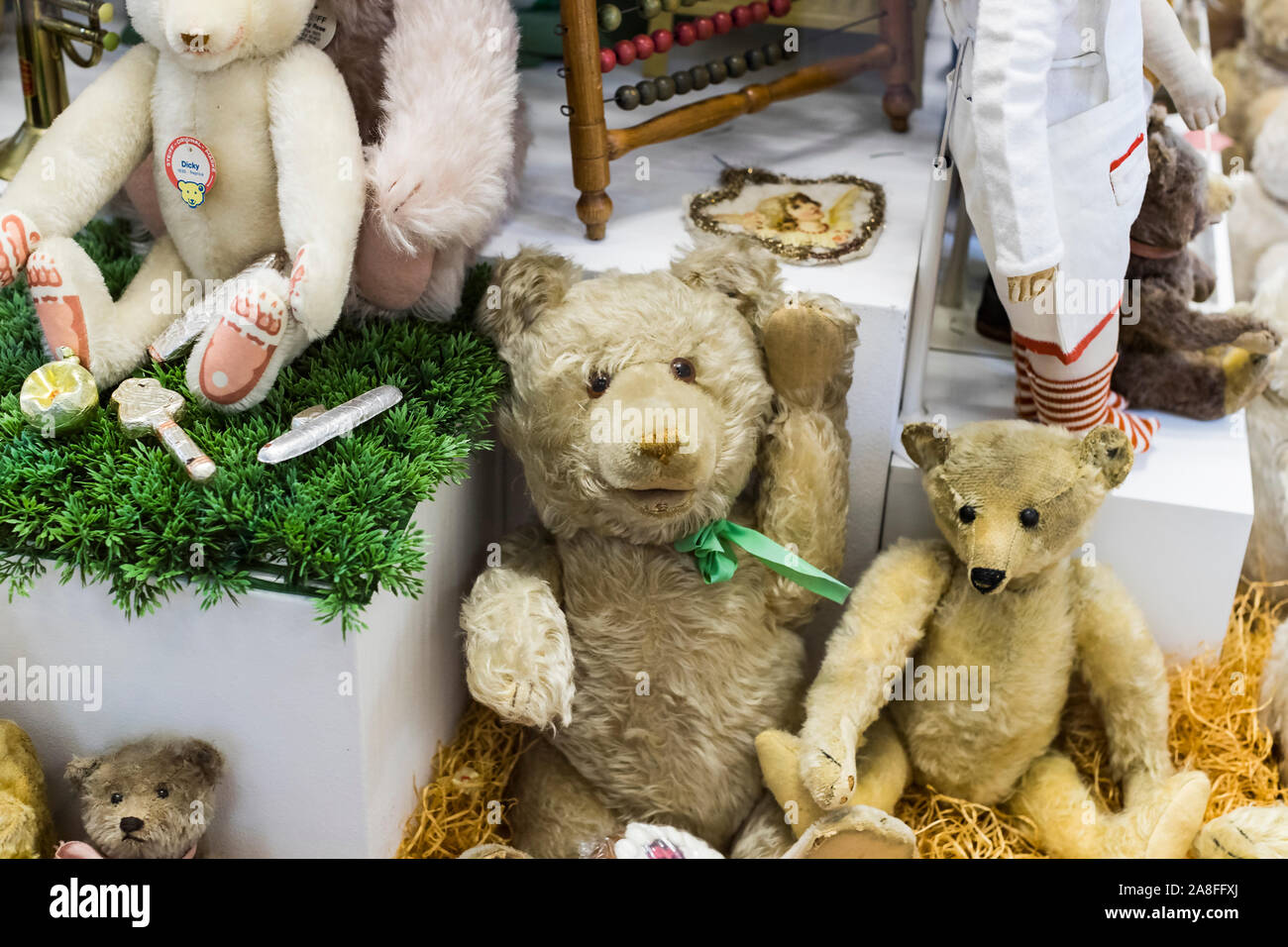 MUNICH, GERMANY - NOVEMBER 23, 2018 : Collection of toys in the Toy ...