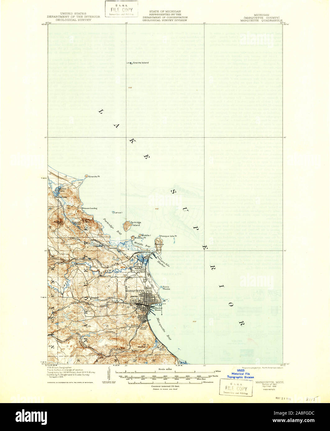 Map of marquette hi-res stock photography and images - Alamy