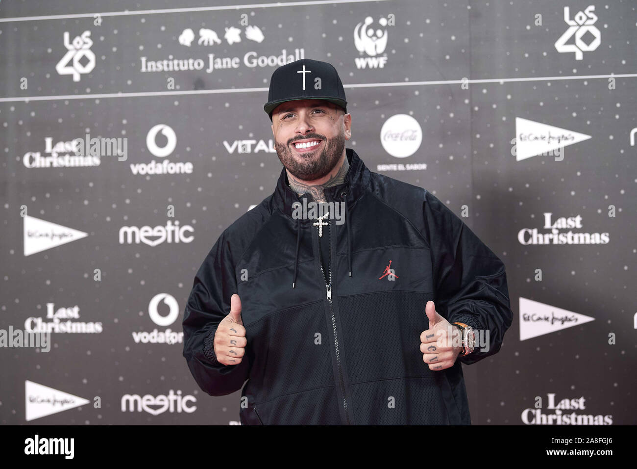 November 8, 2019, Madrid, Madrid, Spain: Nicky Jam attends Los 40 Music ...