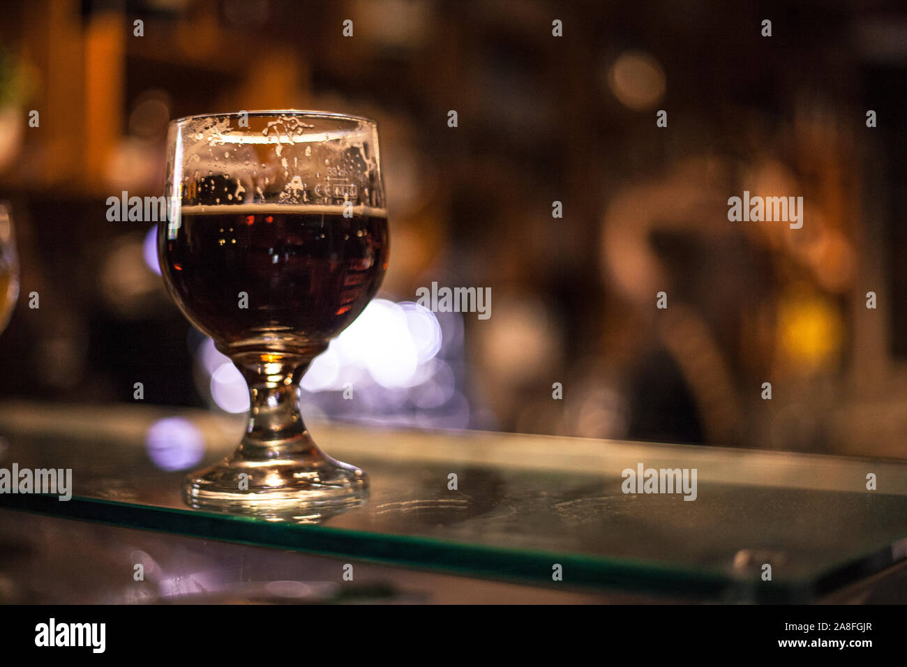 Bar party people drinking at restaurant bar counter hi-res stock ...
