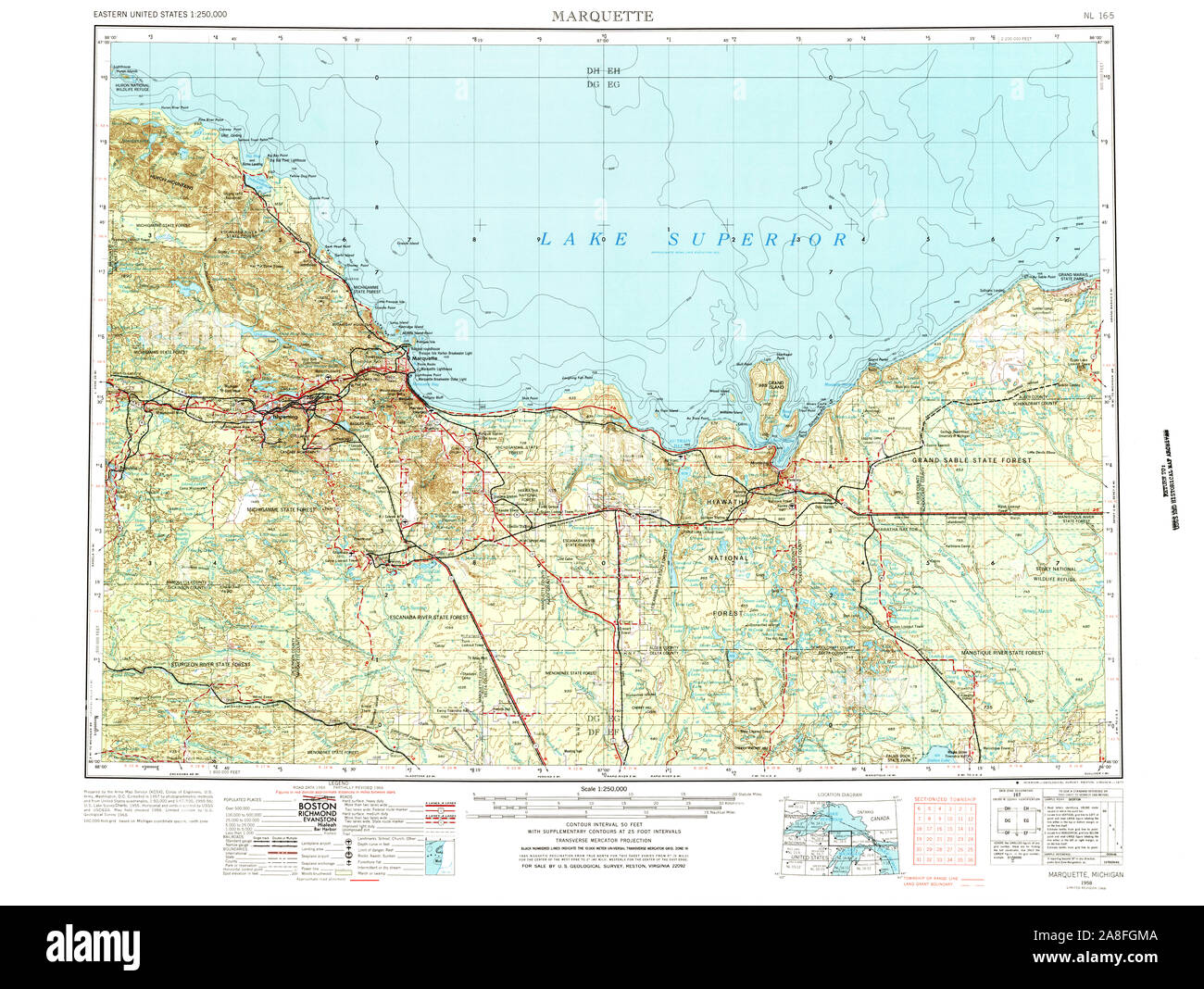 Map of marquette Cut Out Stock Images & Pictures - Alamy