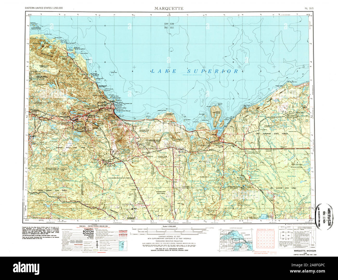Map of marquette Cut Out Stock Images & Pictures - Alamy