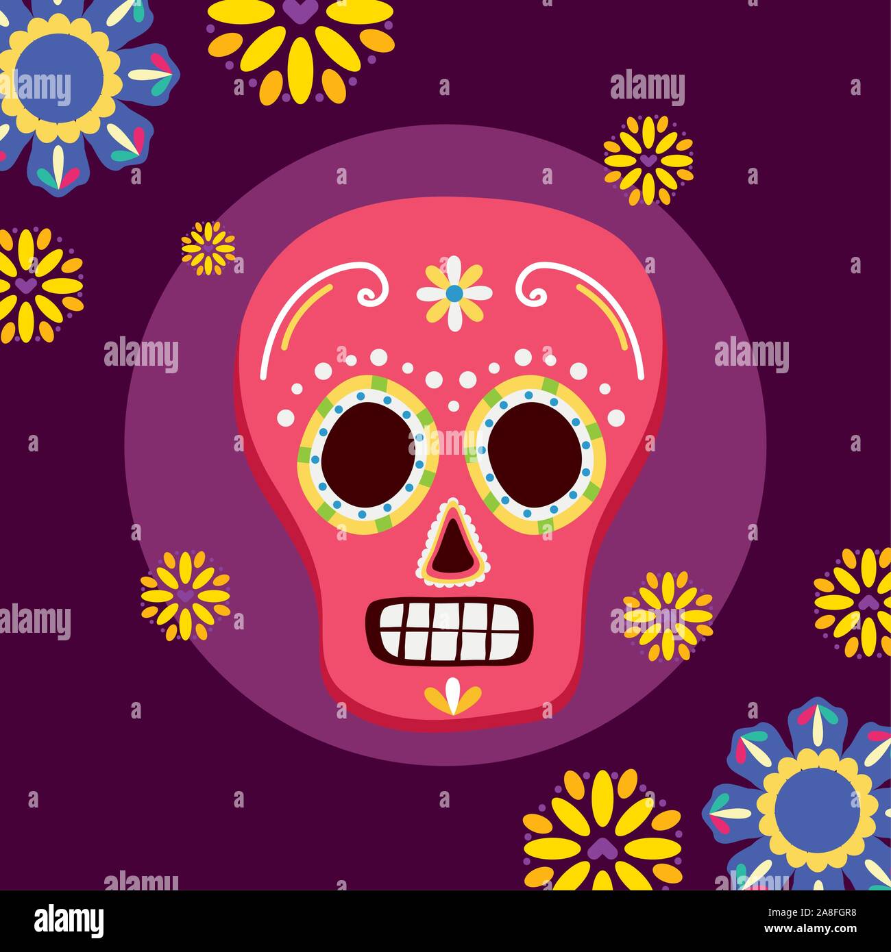 Mexican skull vector design Stock Vector Image & Art - Alamy