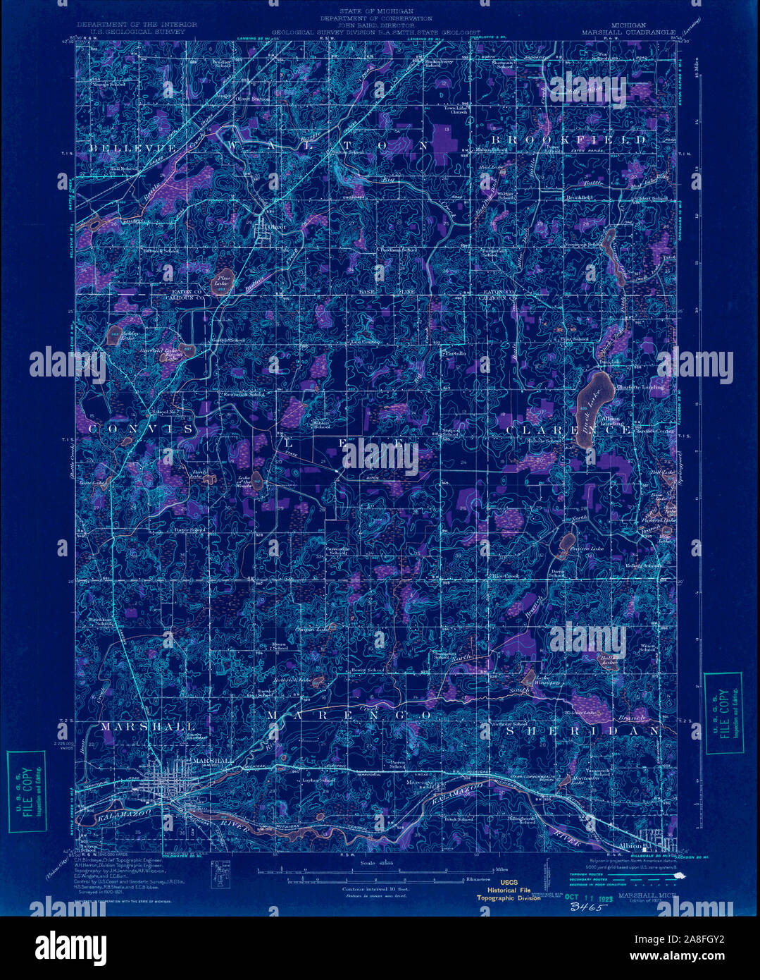 Map of marshall michigan hi-res stock photography and images - Alamy