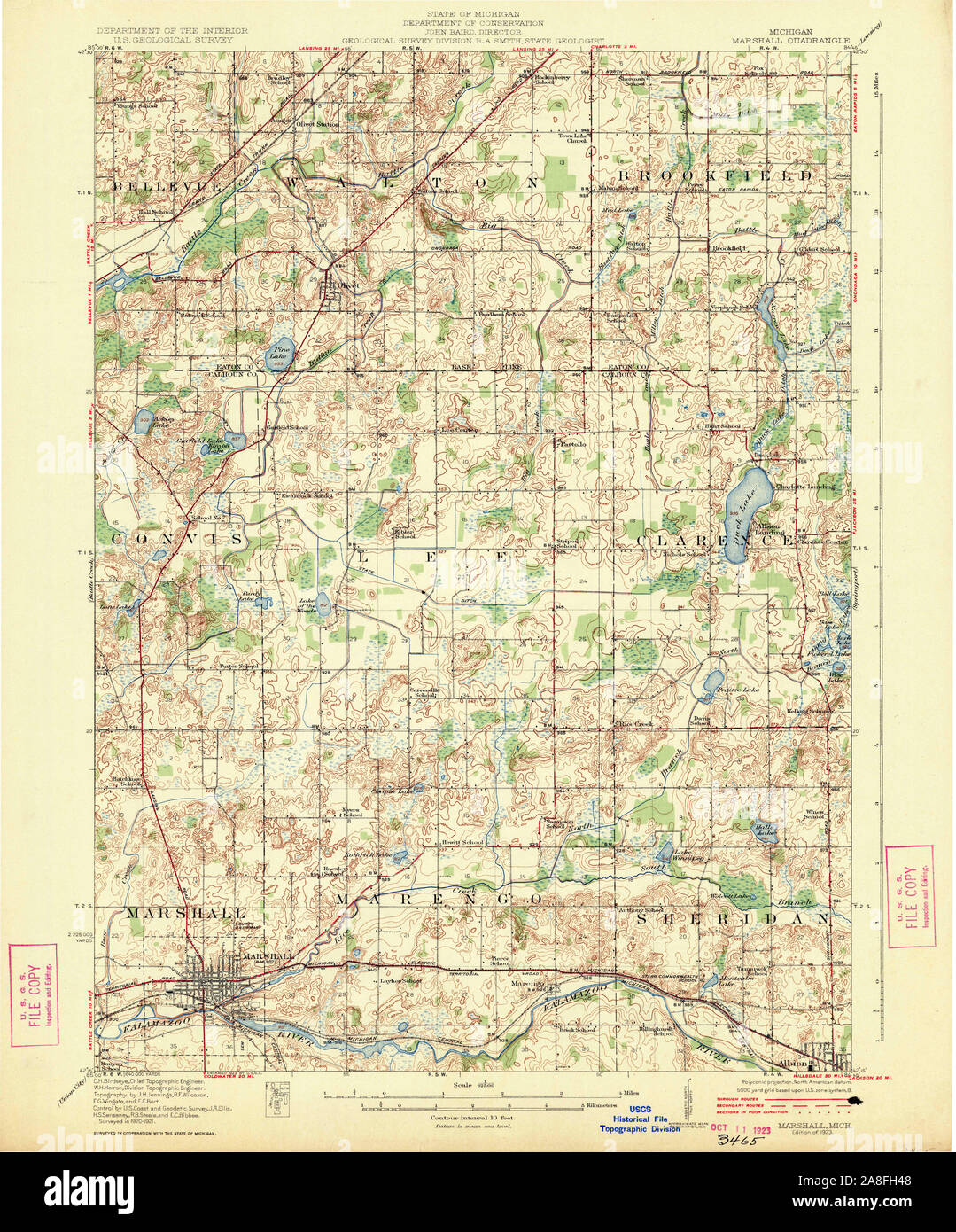 Map of marshall michigan hi-res stock photography and images - Alamy