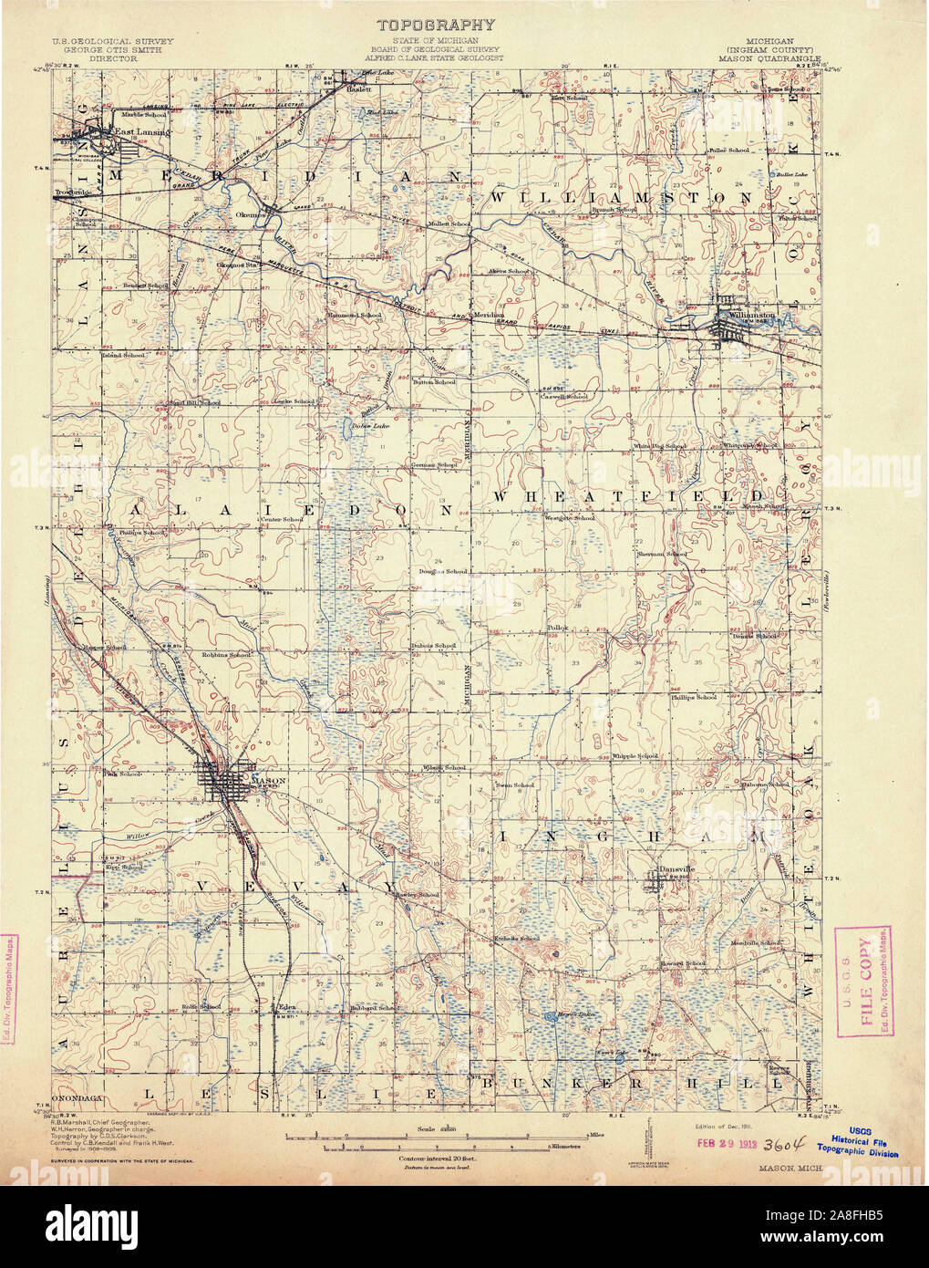 Map of mason michigan hi-res stock photography and images - Alamy