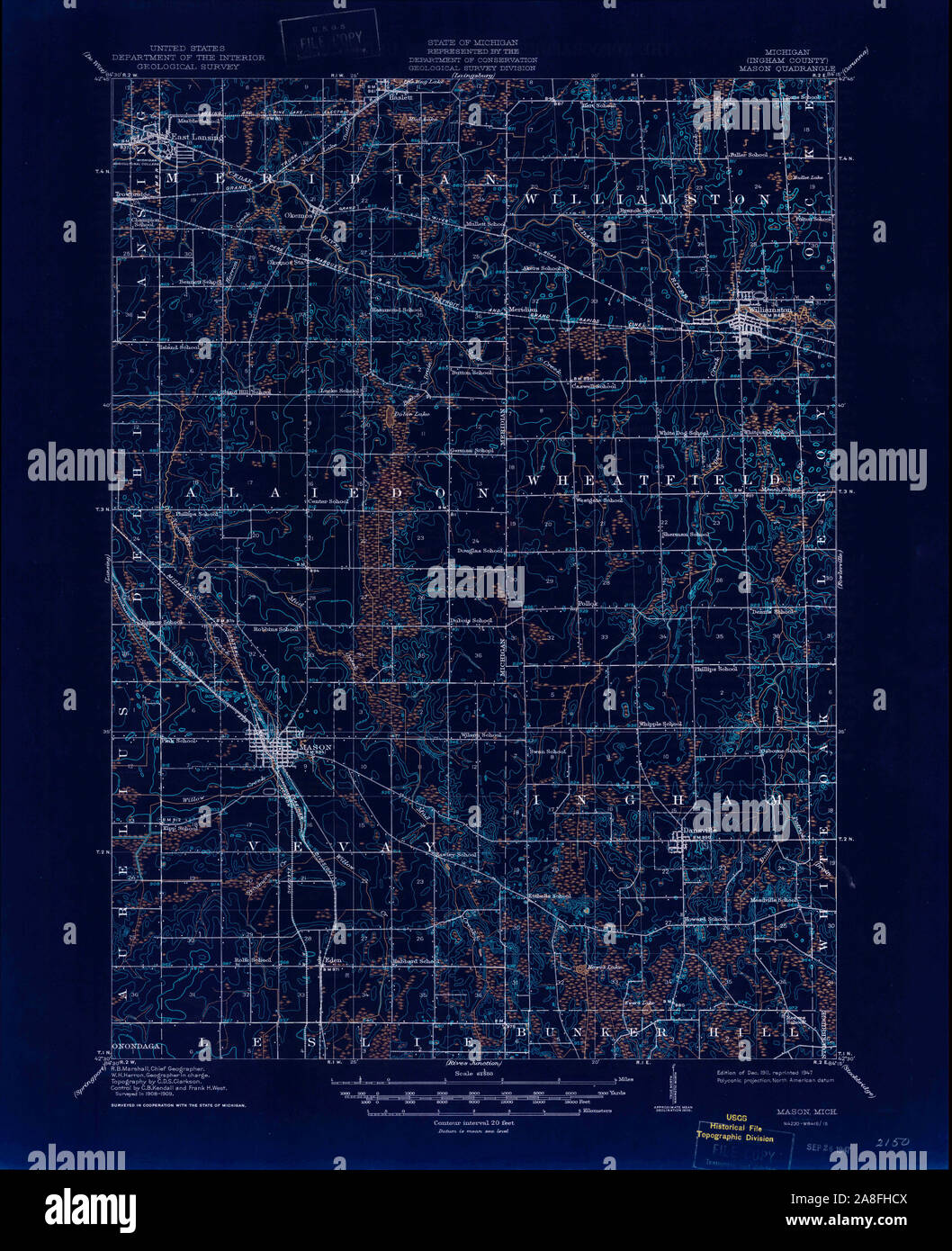 Map of mason michigan hi-res stock photography and images - Alamy
