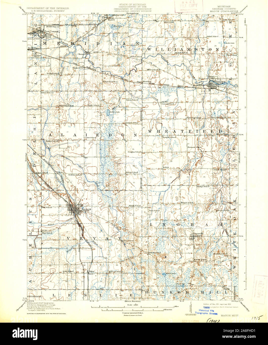 Map of mason michigan hi-res stock photography and images - Alamy