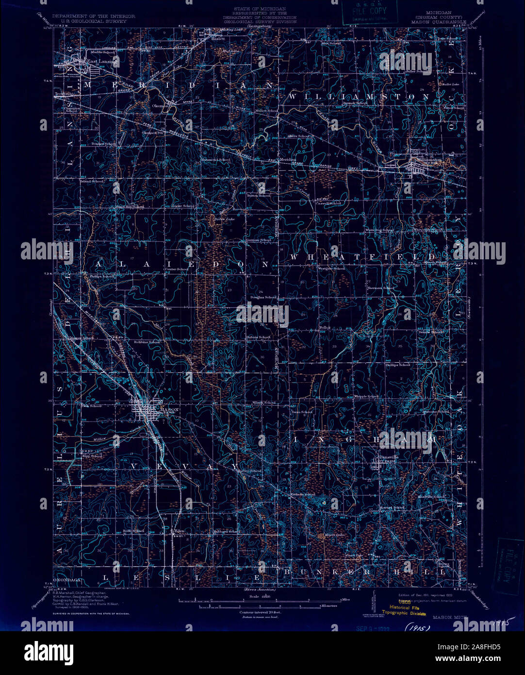 Mason michigan map hi-res stock photography and images - Alamy