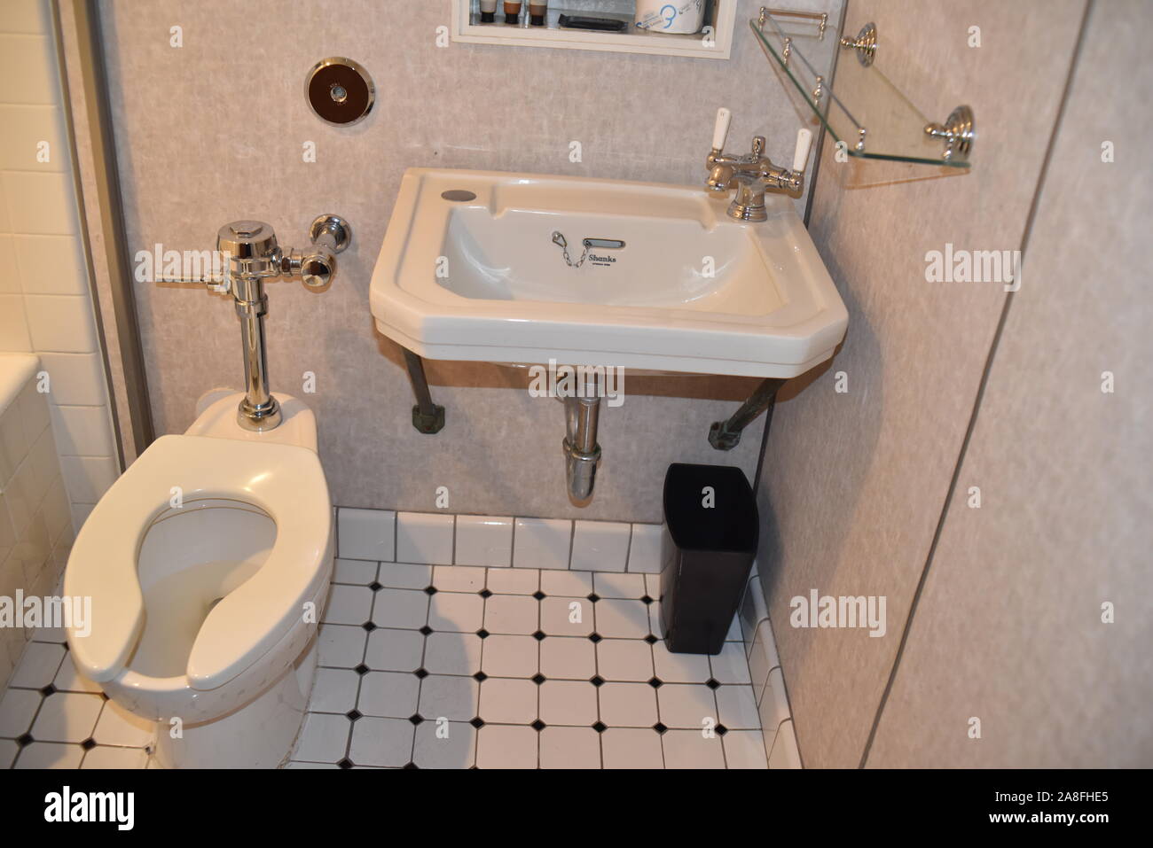 Long Beach, CA. U.S.A. October 21, 2019. RMS Queen Mary. Cunard-White ...