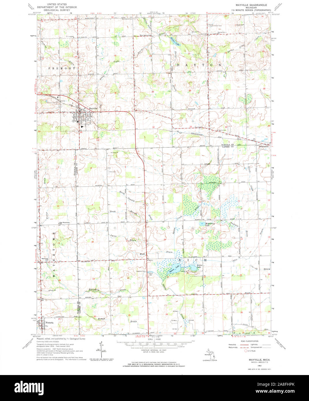Map of mayville hi-res stock photography and images - Alamy
