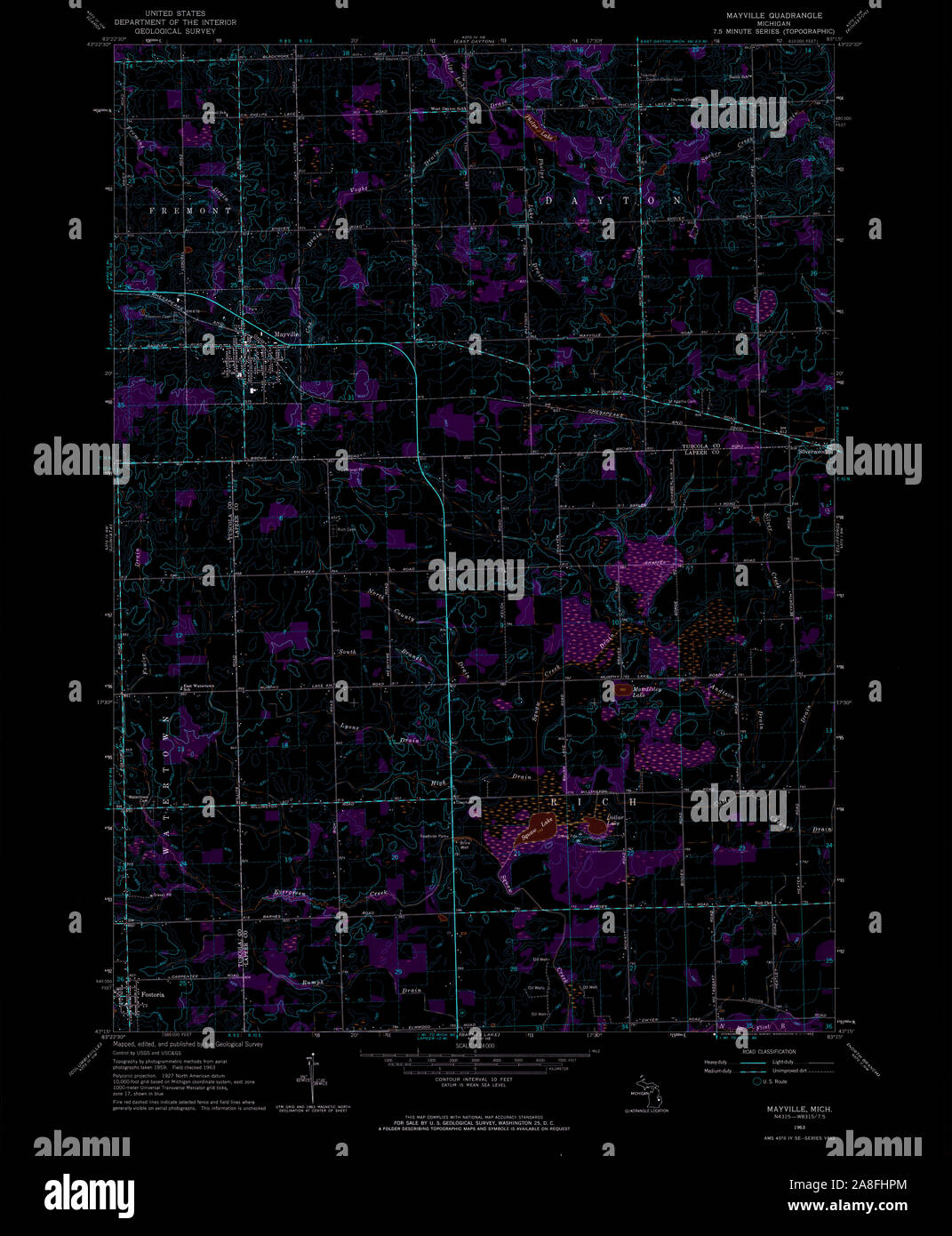 Map of mayville hi-res stock photography and images - Alamy