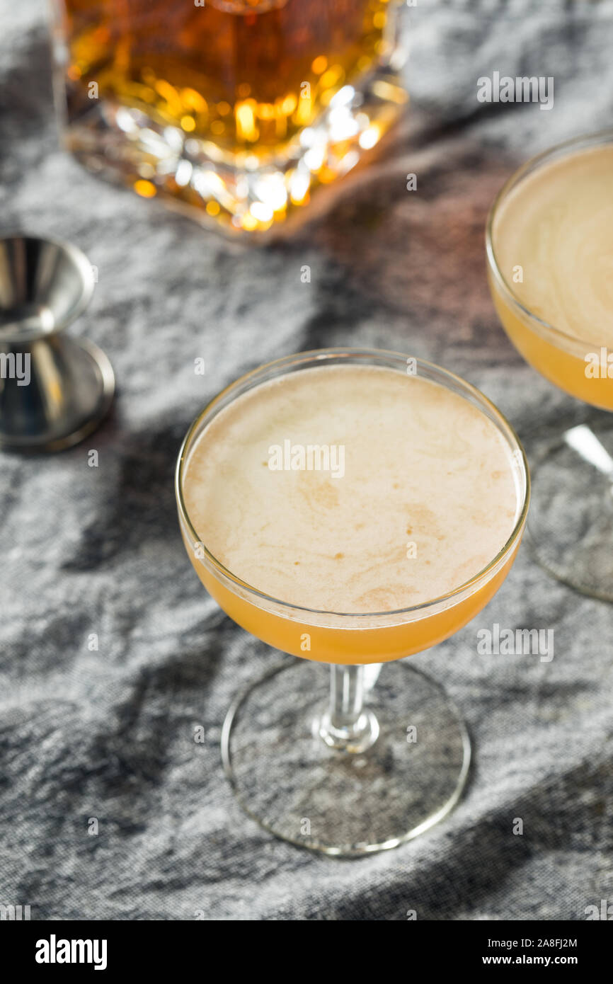 Homemade Lemon Brandy Daisy Cocktail with Soda Water Stock Photo - Alamy