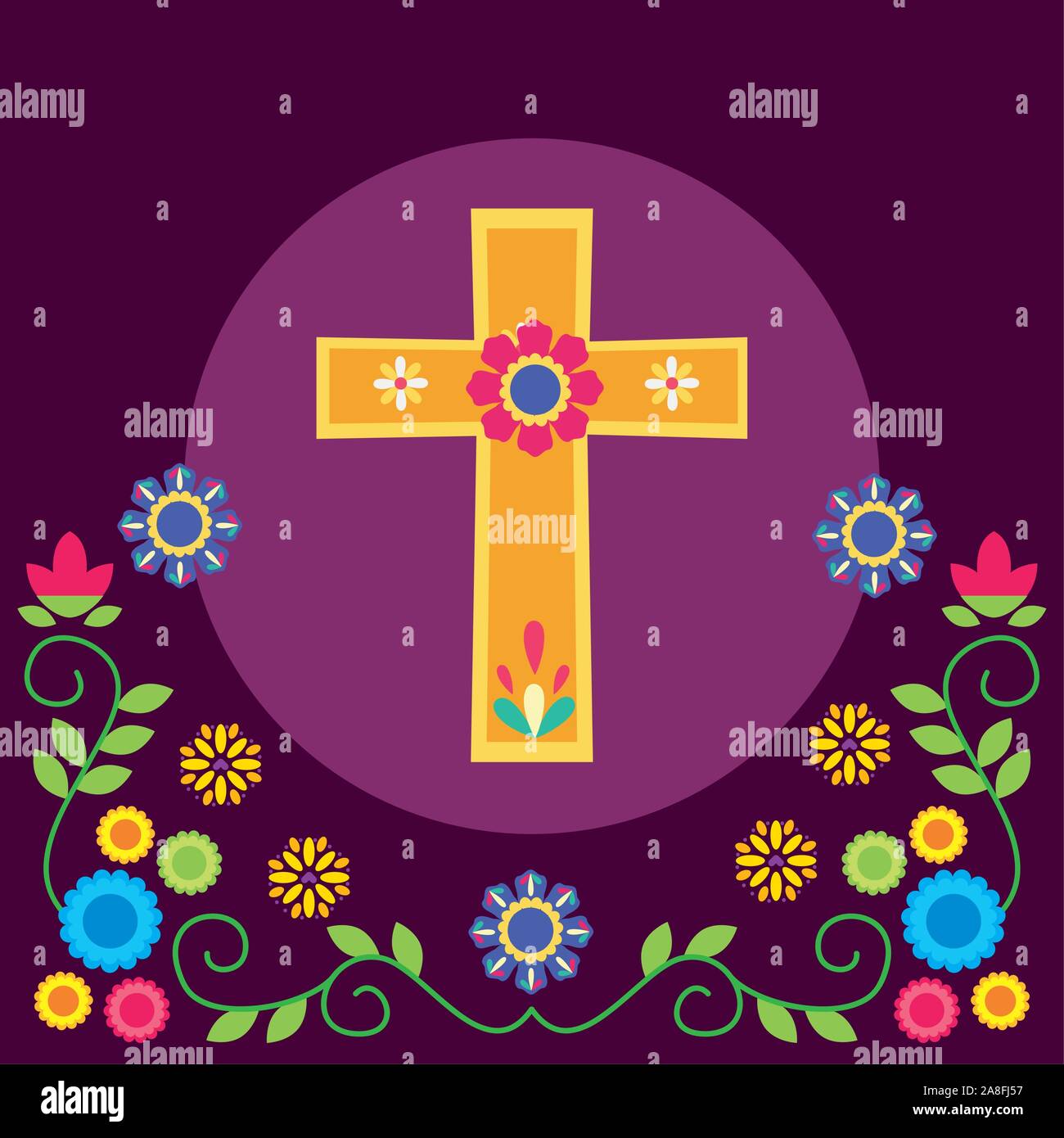 Mexico cross Stock Vector Images - Alamy