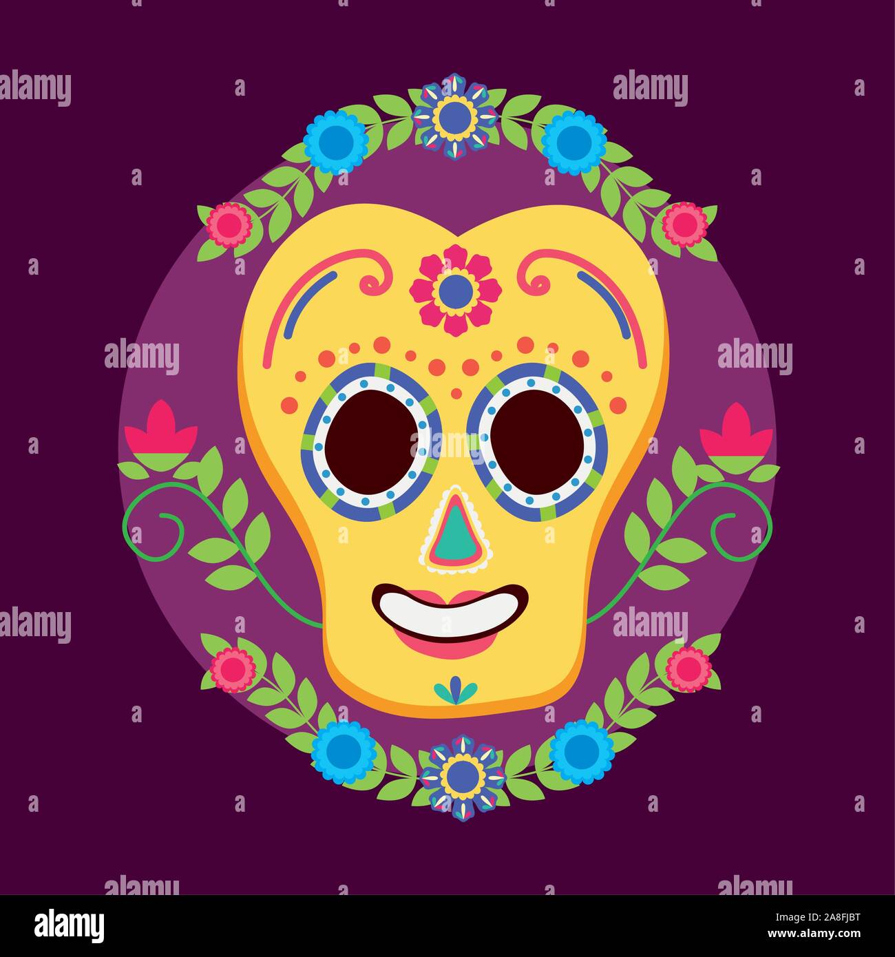 Mexican skull vector design Stock Vector Image & Art - Alamy