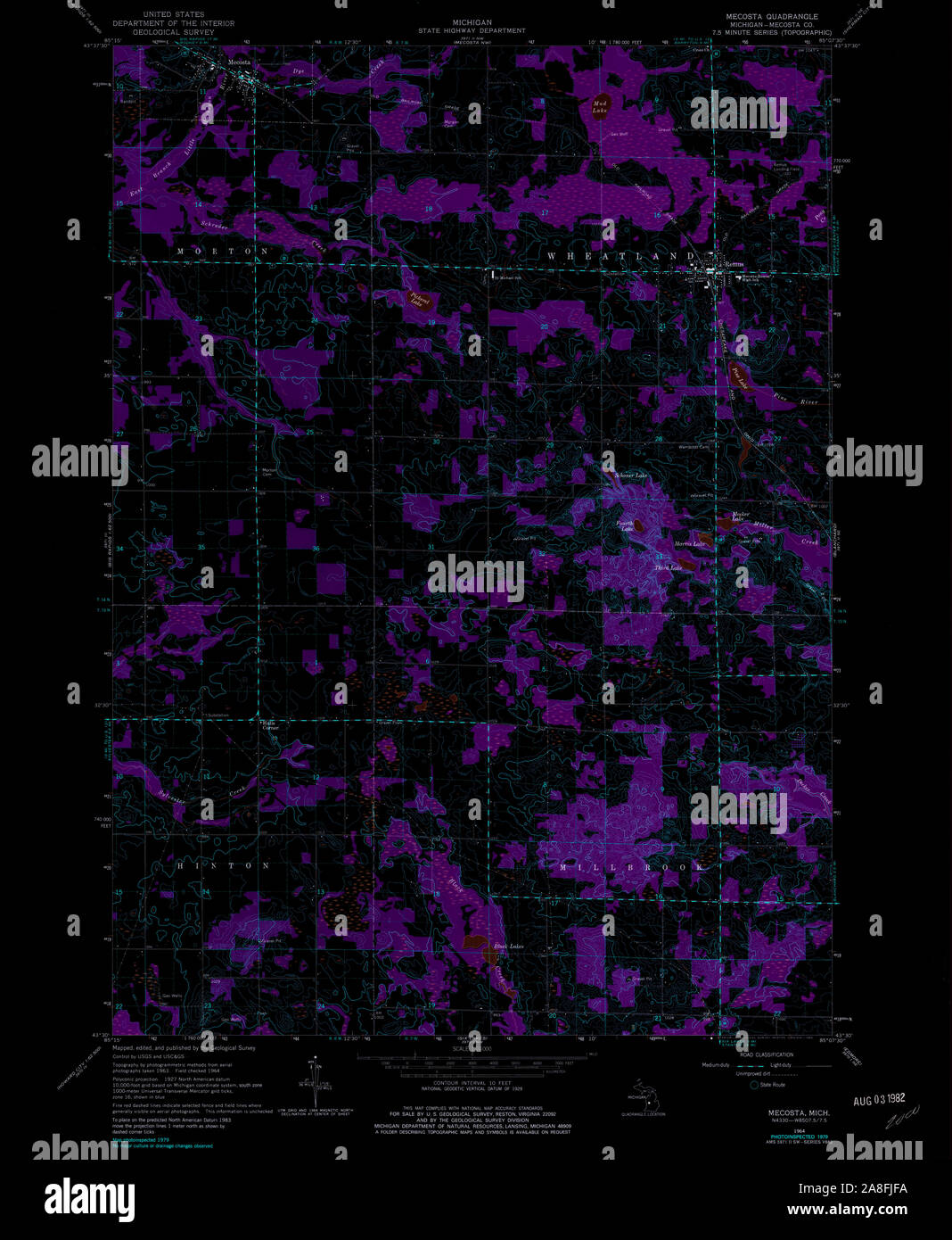 Map of mecosta hi-res stock photography and images - Alamy