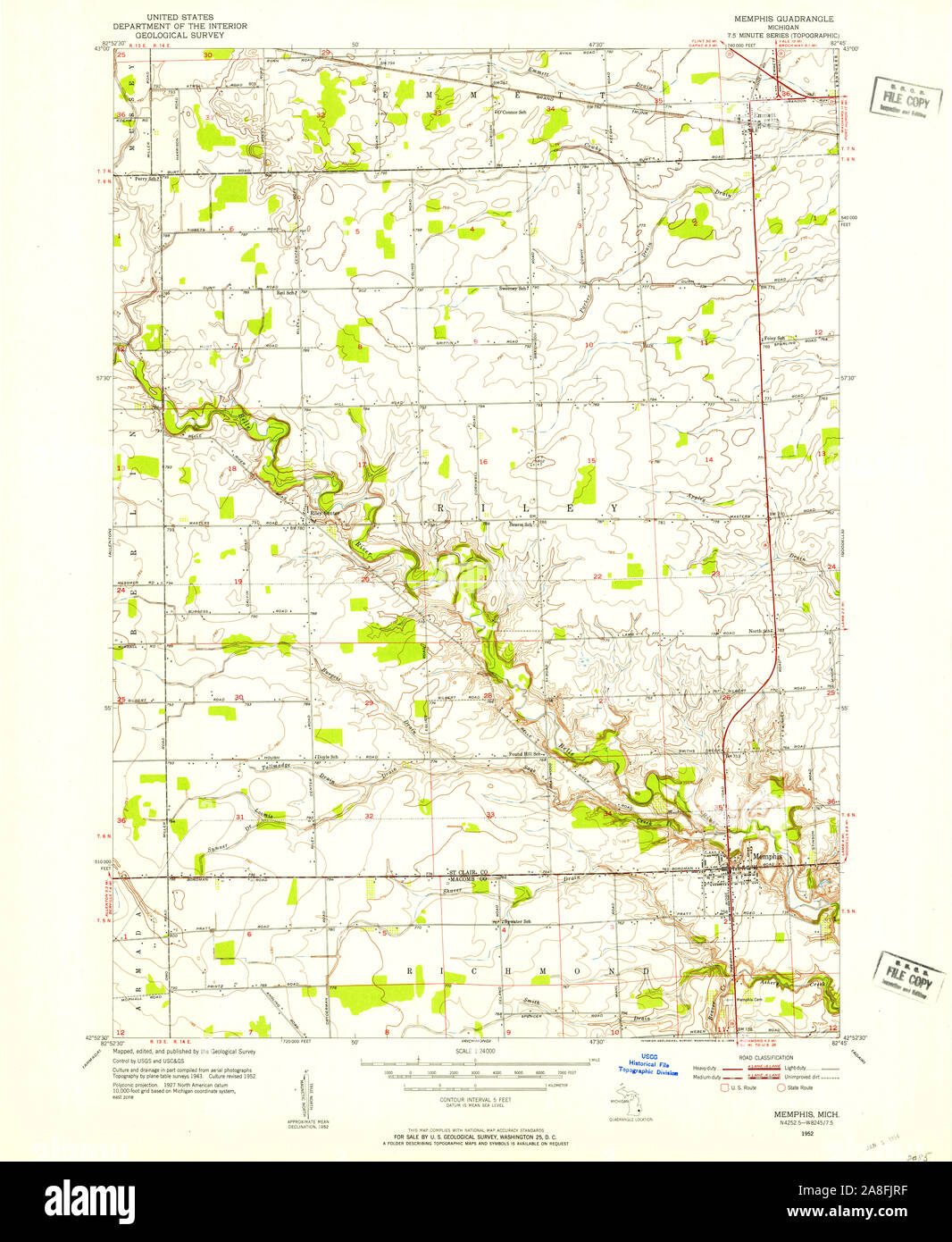 Map of memphis michigan hi-res stock photography and images - Alamy
