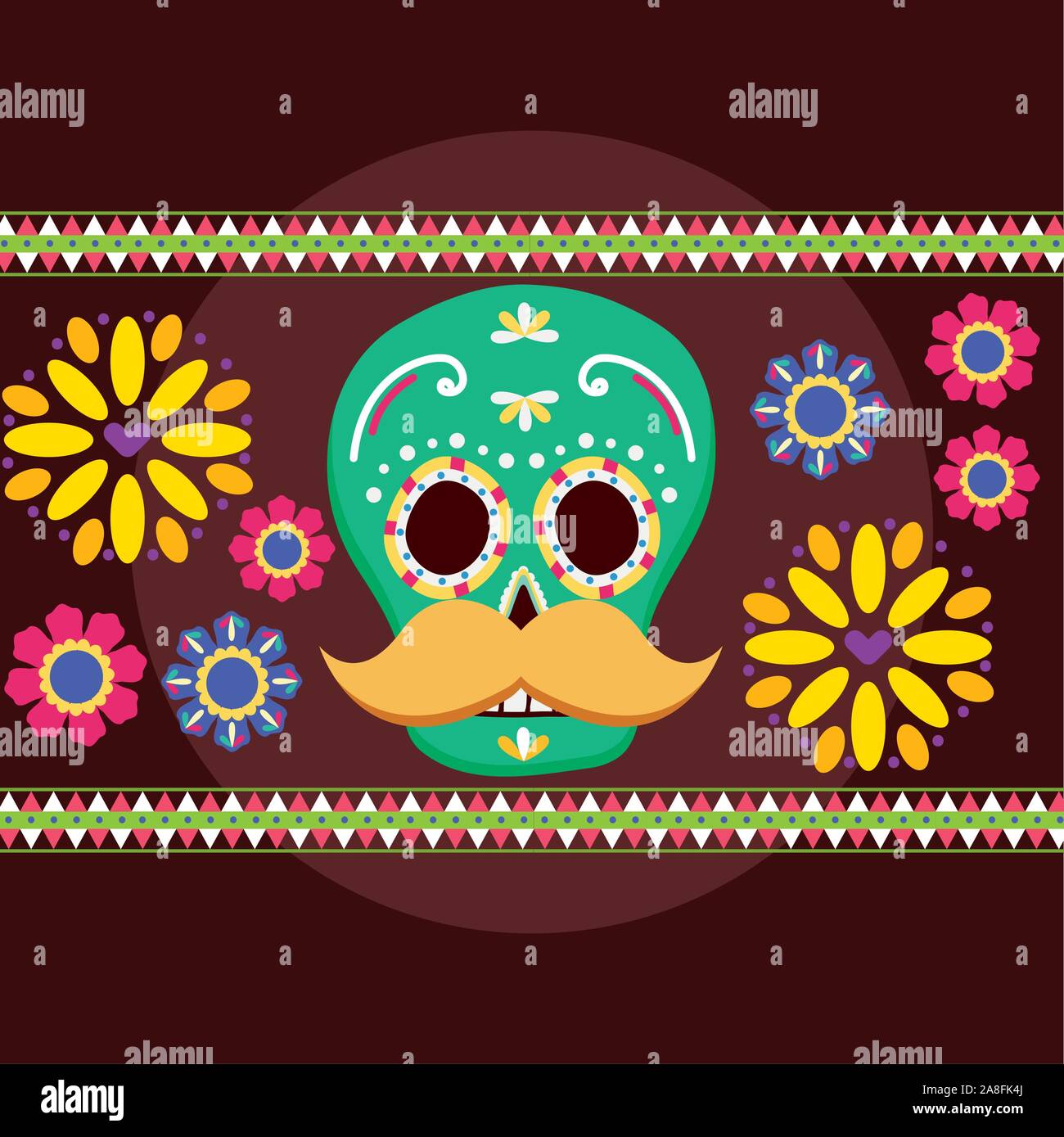 Mexican skull vector design Stock Vector Image & Art - Alamy