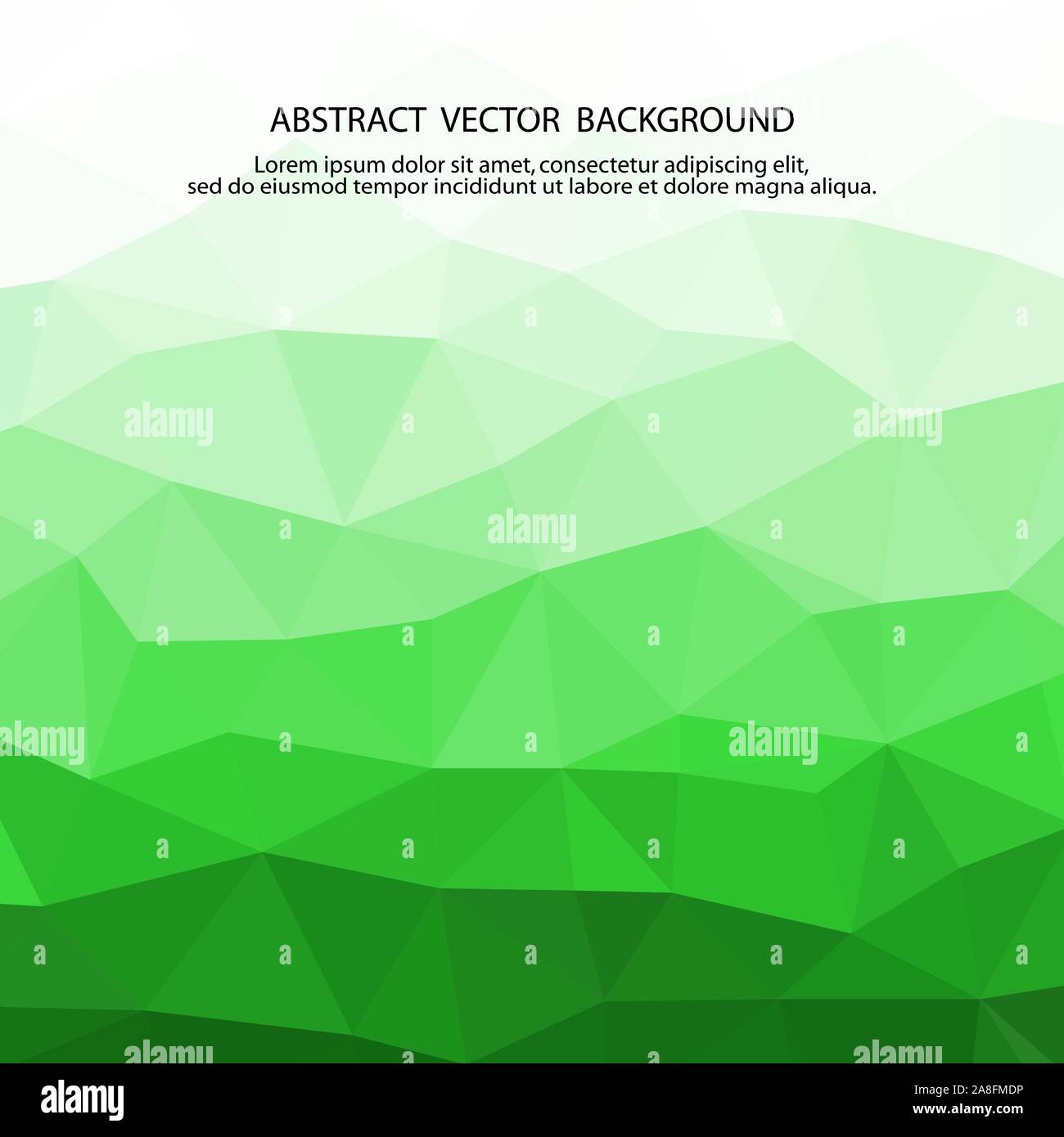 green triangular presentation template. abstract illustration. vector ...