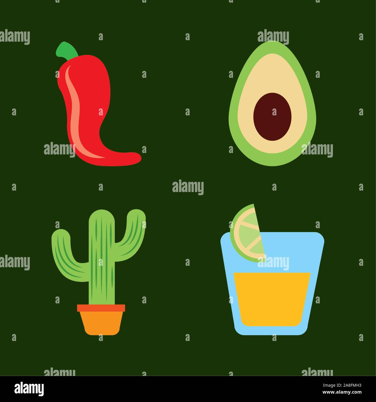 Isolated mexican icon set vector design Stock Vector Image & Art - Alamy