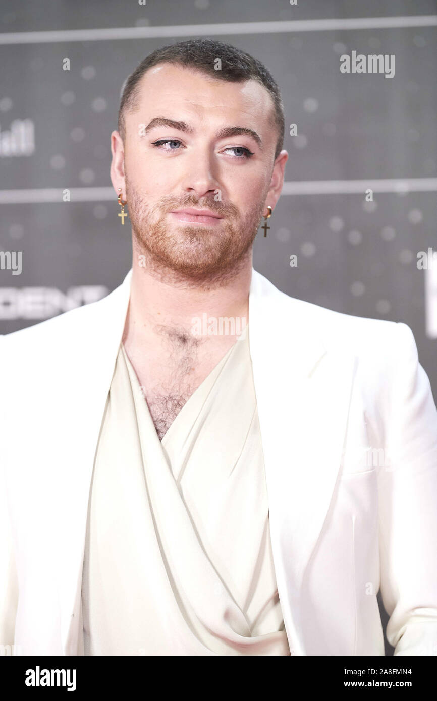 November 8, 2019, Madrid, Madrid, Spain: Sam Smith attends Los 40 Music ...