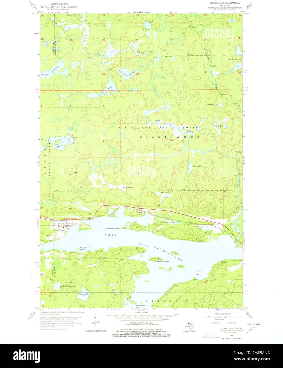 United states michigan michigamme hi-res stock photography and images ...