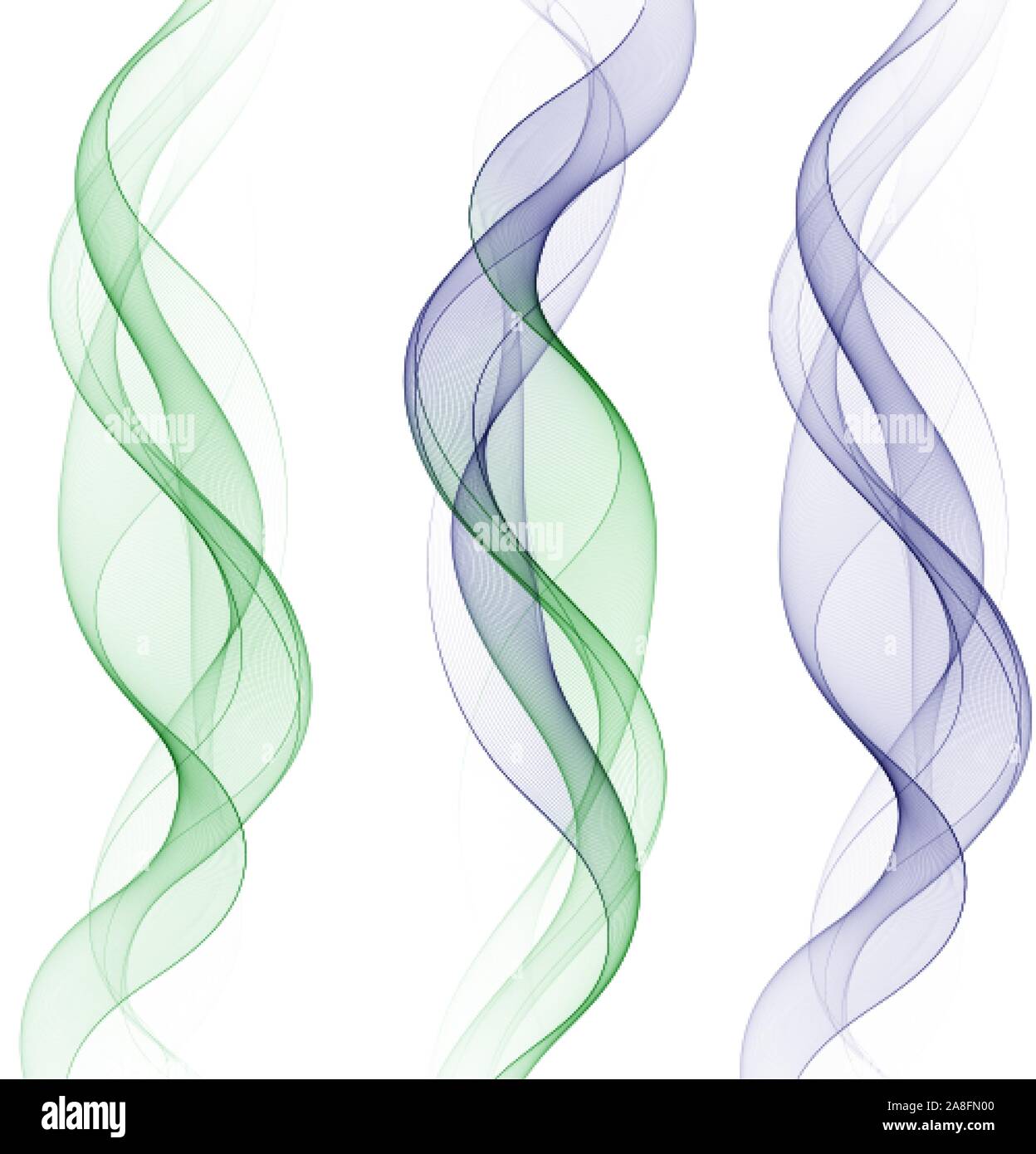 Set of vector colored waves. Stream wave design element Stock Vector ...