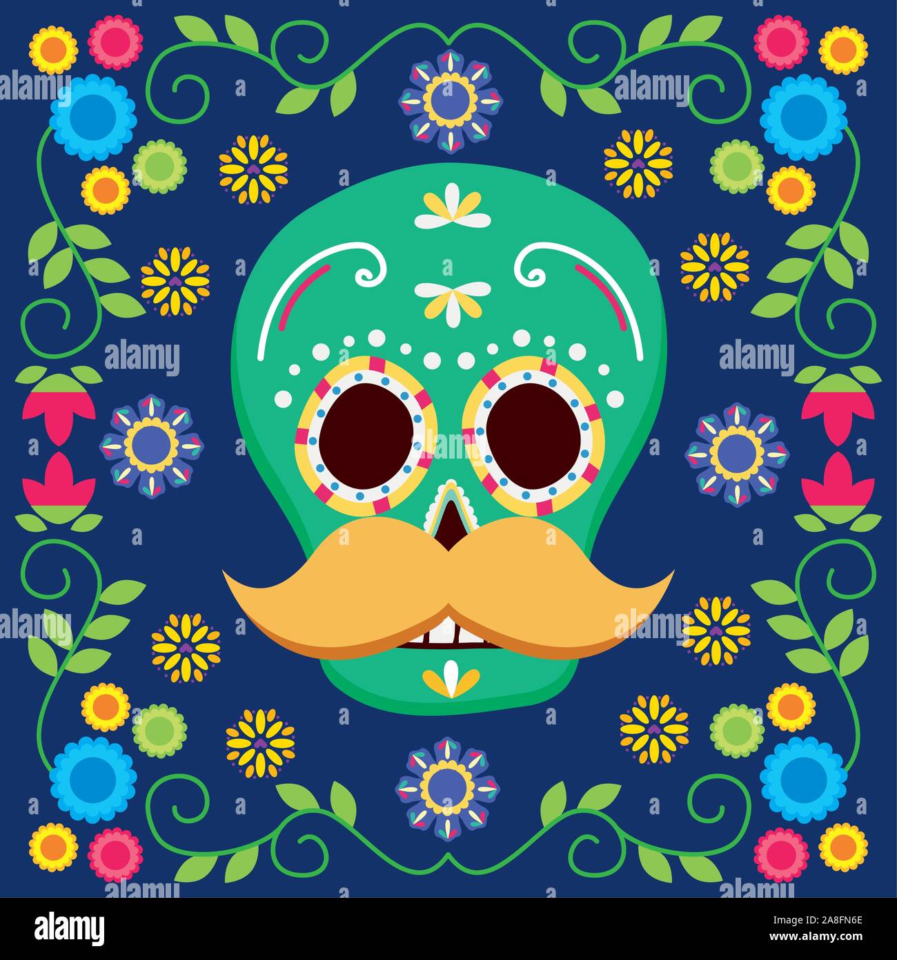 Mexican skull vector design Stock Vector Image & Art - Alamy