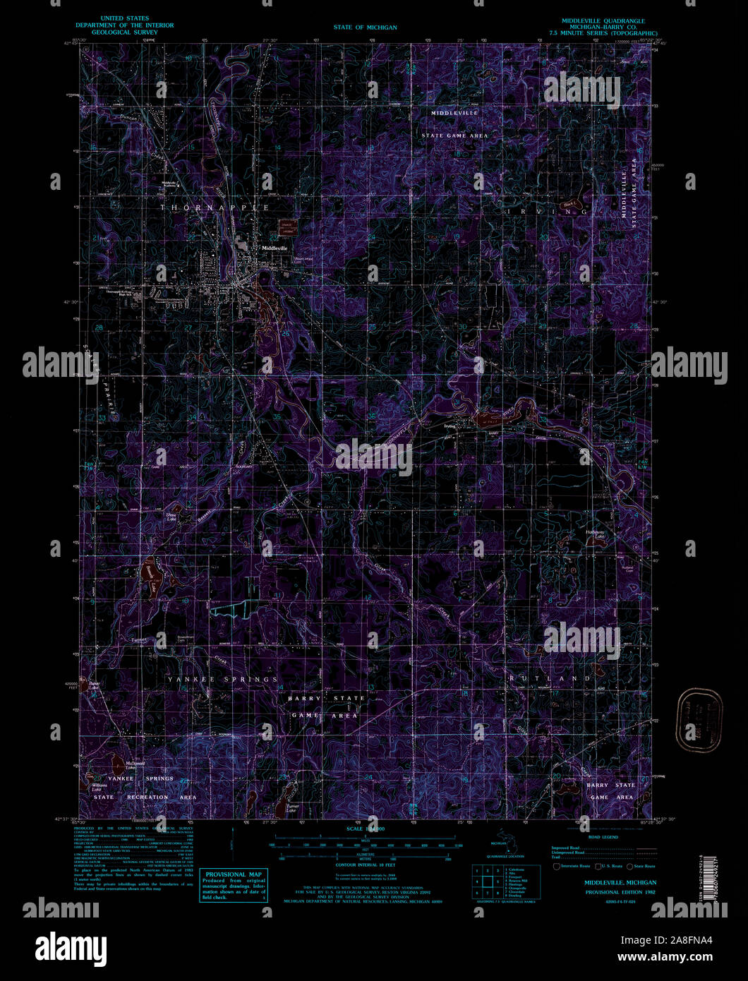 Middleville michigan map hi-res stock photography and images - Alamy