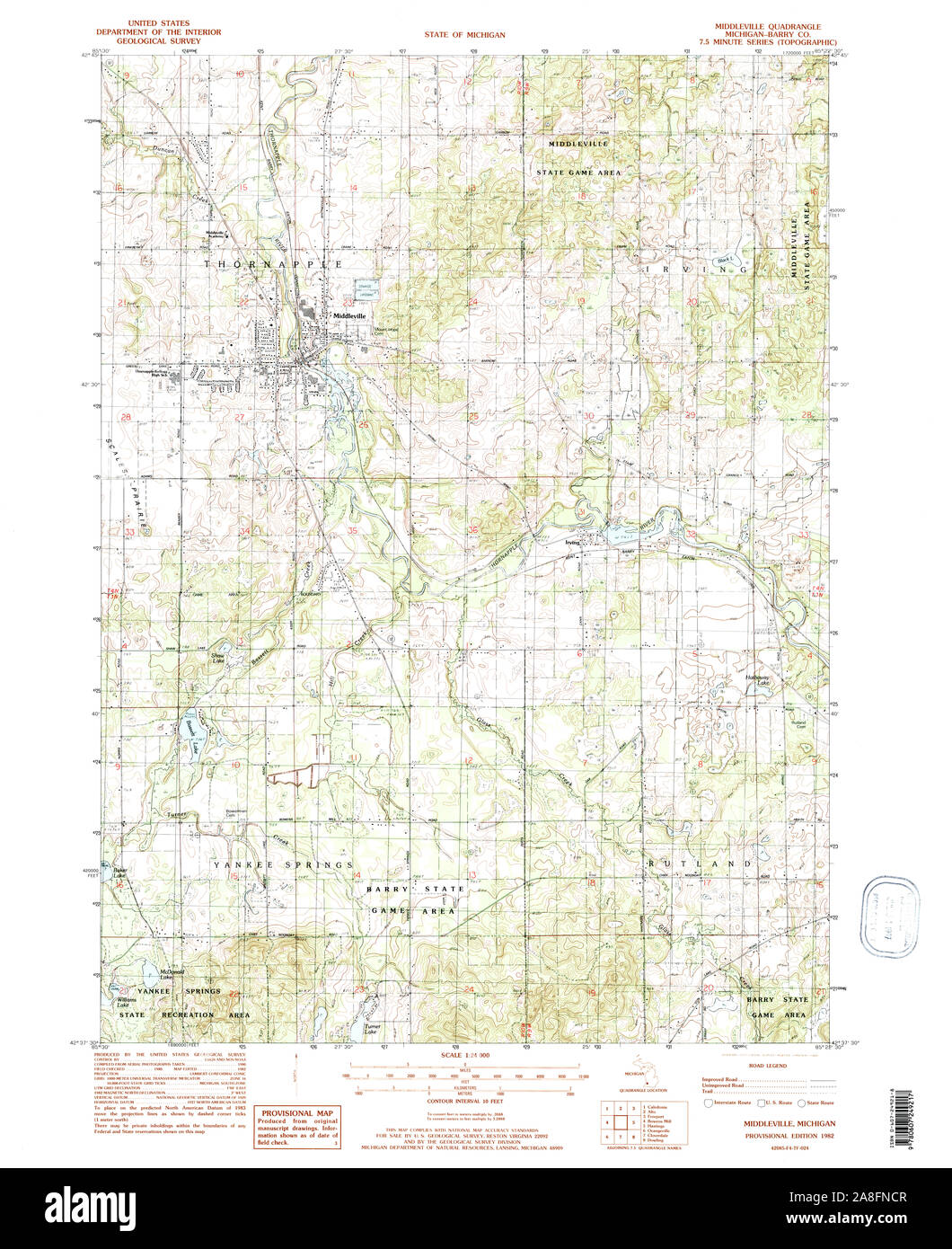Middleville michigan map hi-res stock photography and images - Alamy