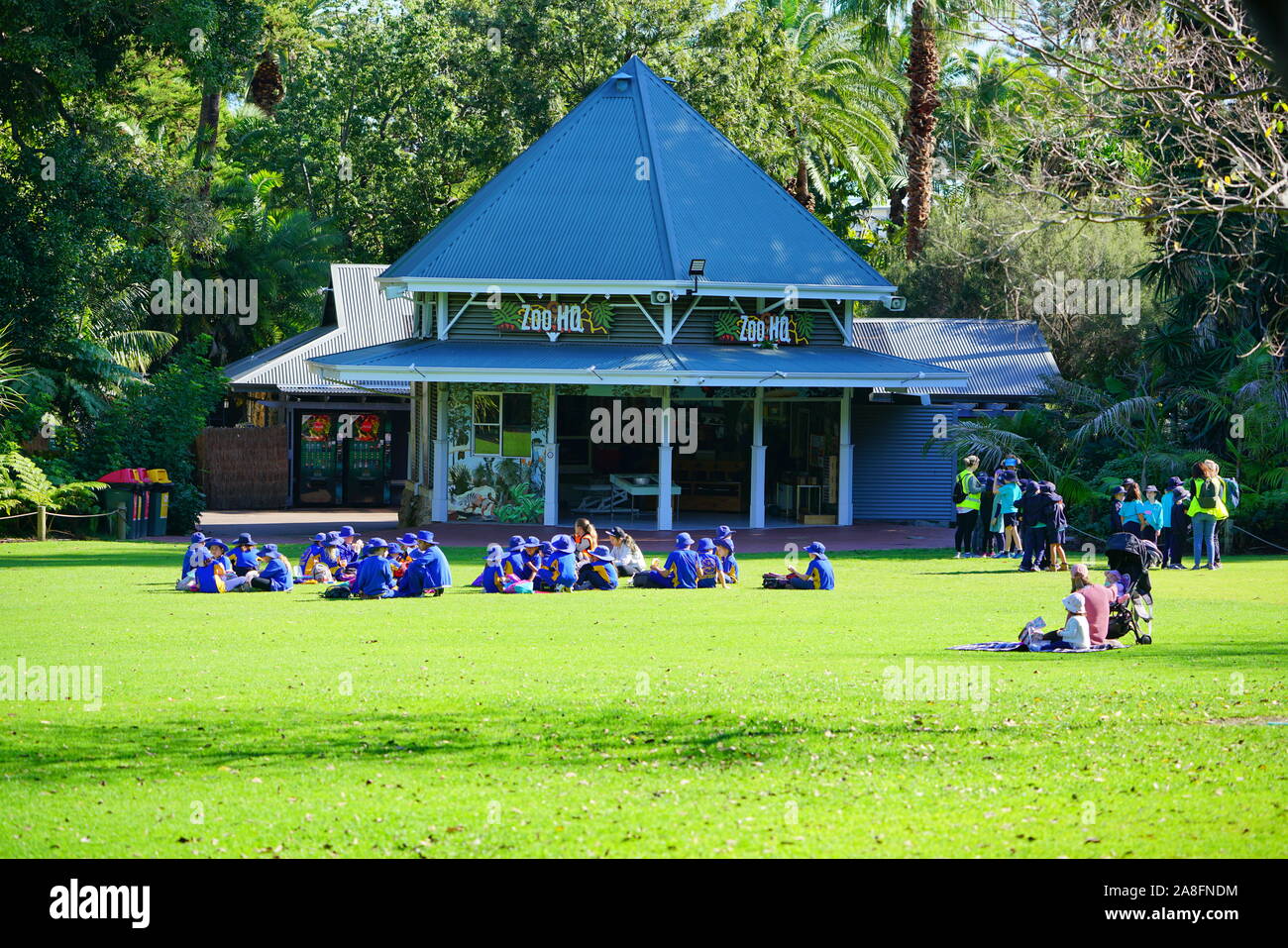 PERTH, AUSTRALIA -2 JUL 2019- View of the Perth Zoo, a zoological park ...